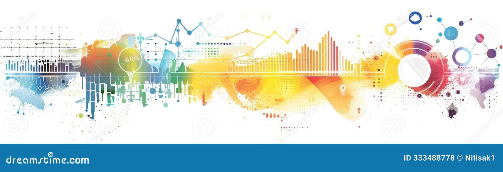 Illustration Of AIdriven Marketing Trend Analysis On A White Background ...