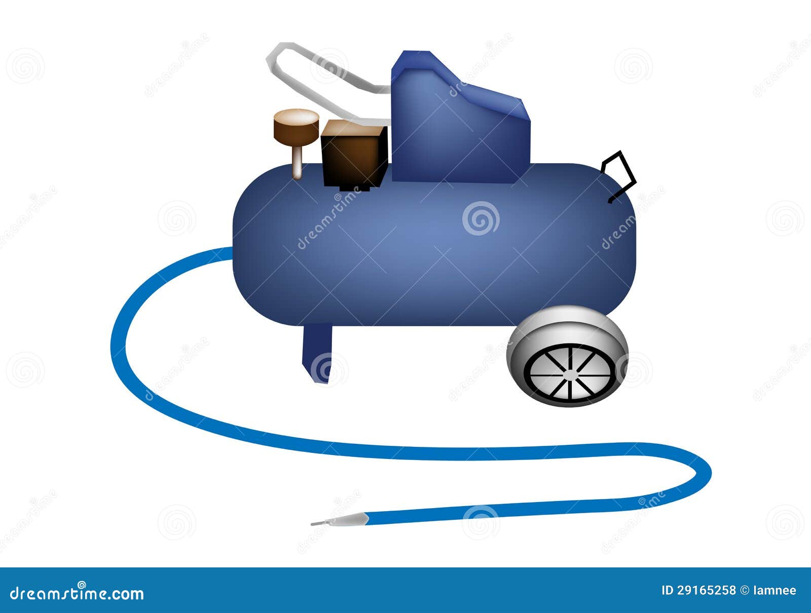 An Illustration Air Compressor Isolated on White Stock Vector ...