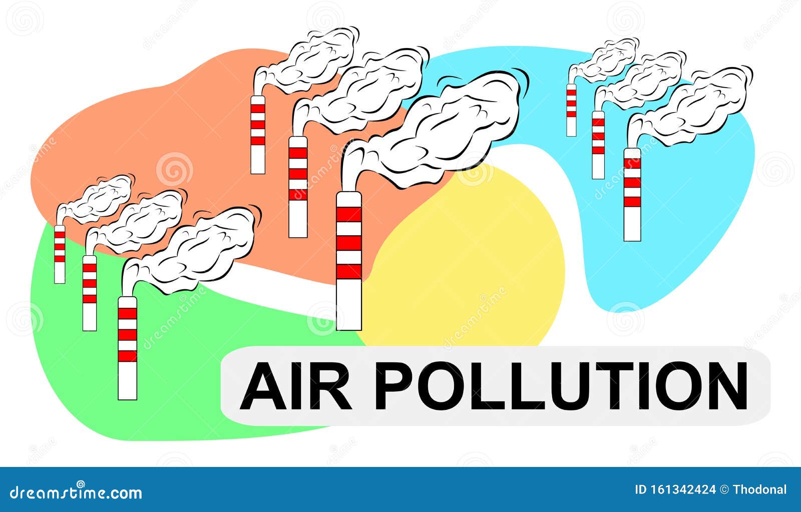 Concept of air pollution stock illustration. Illustration of plant ...