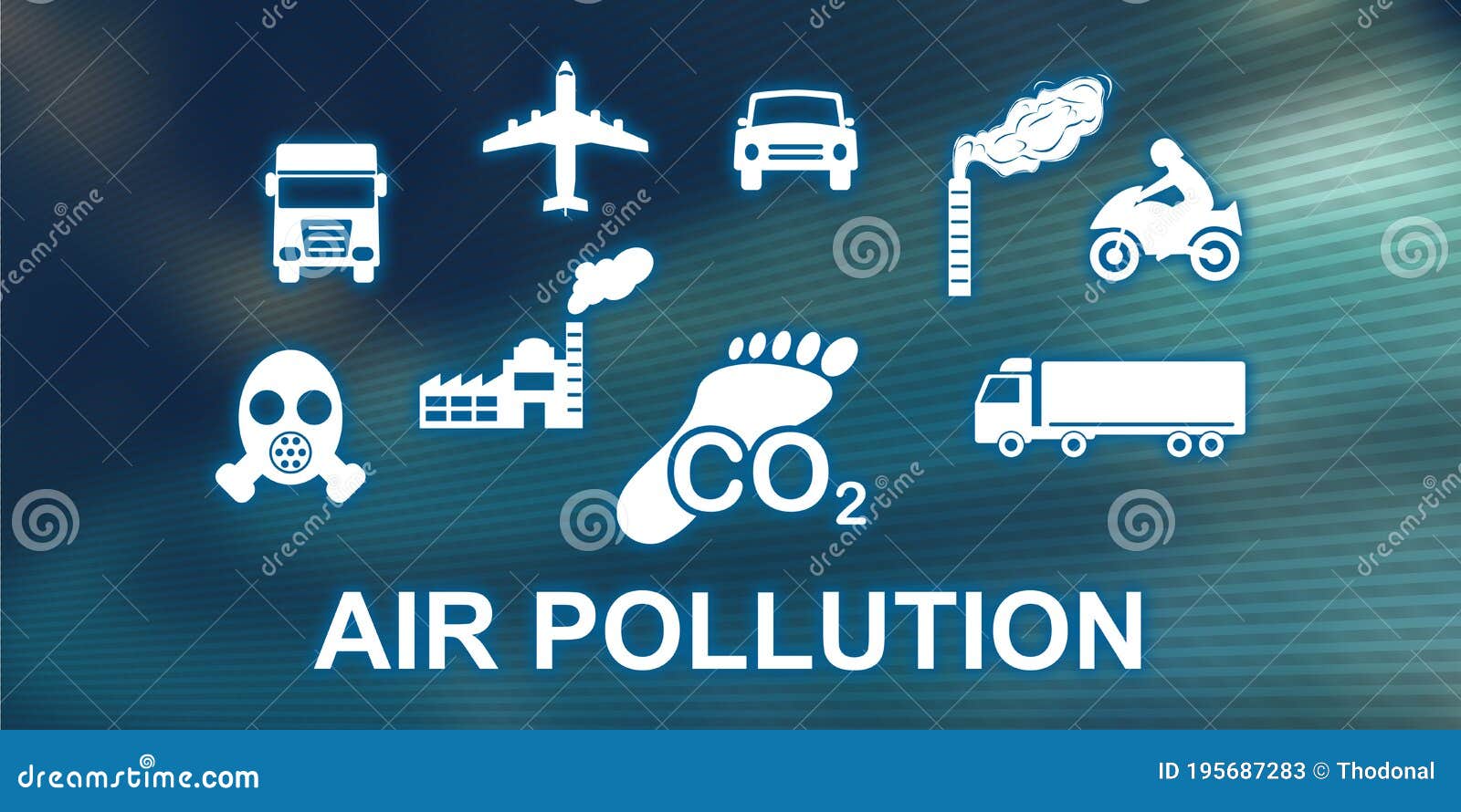 Concept of air pollution stock illustration. Illustration of factory ...