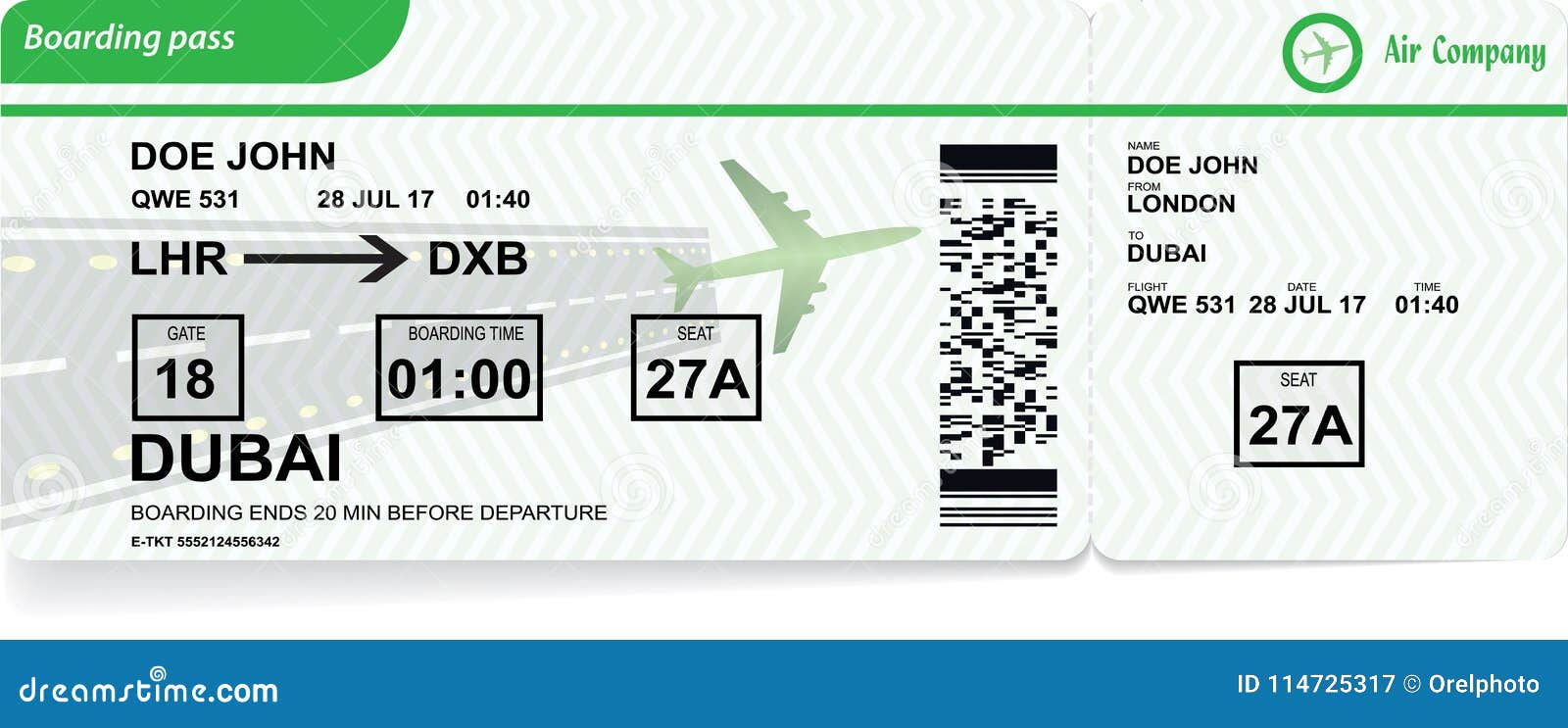 Airplane Boarding Pass. Vector Airline Ticket. Stock Vector ... Airplane Boarding Pass. Vector Airline Ticket. Stock Vector ...
