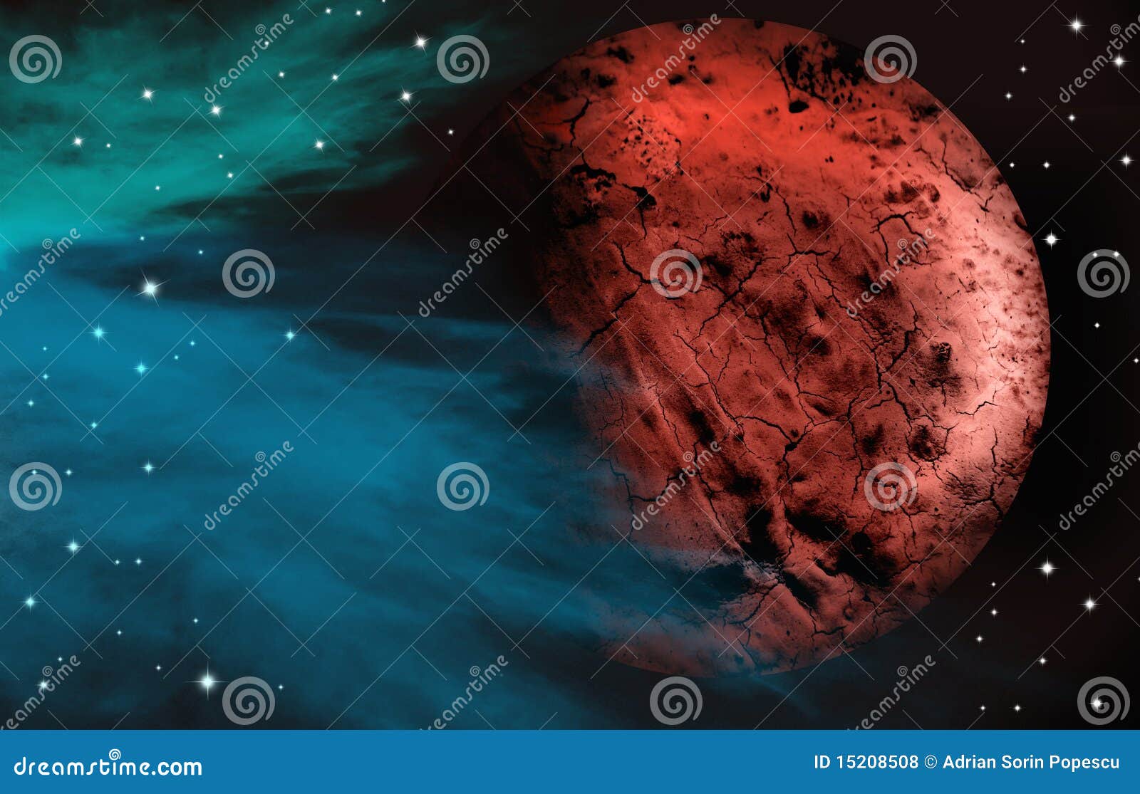 Illustration Of An Alien Dead Planet Stock Illustration - Illustration ...