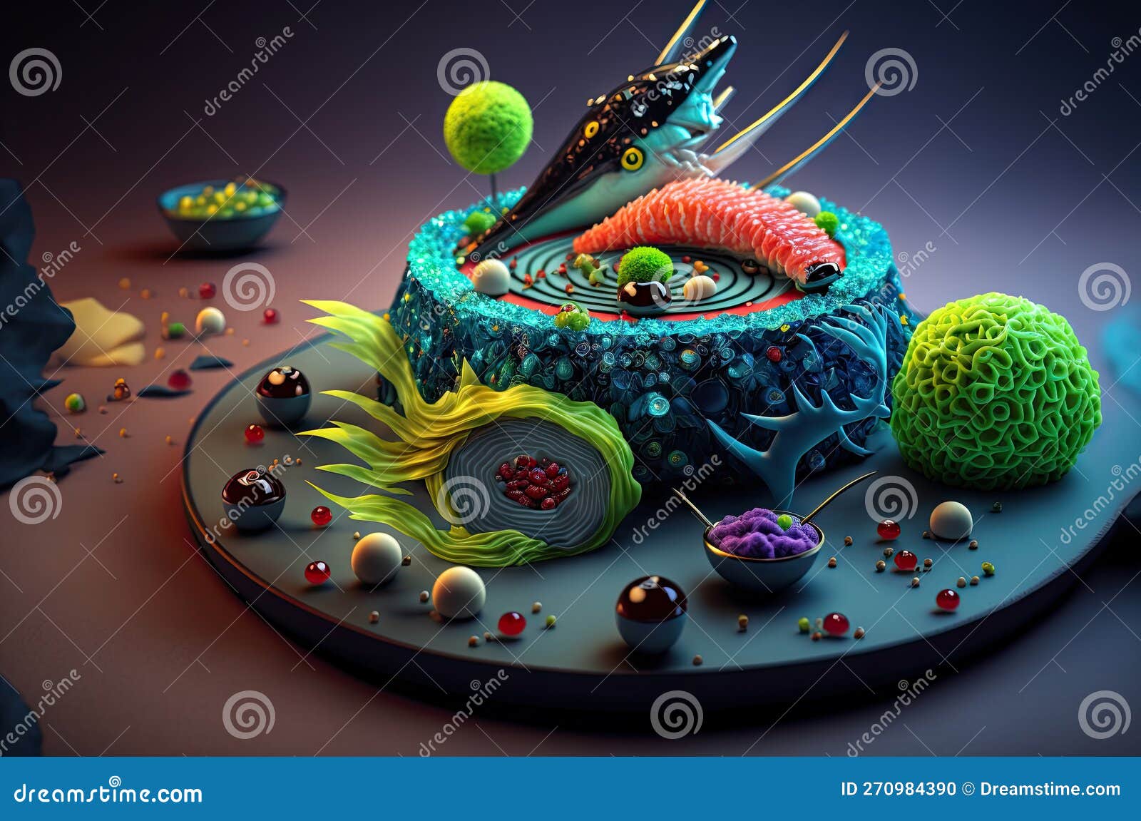 Illustration of the Alien Food Stock Illustration - Illustration of ...