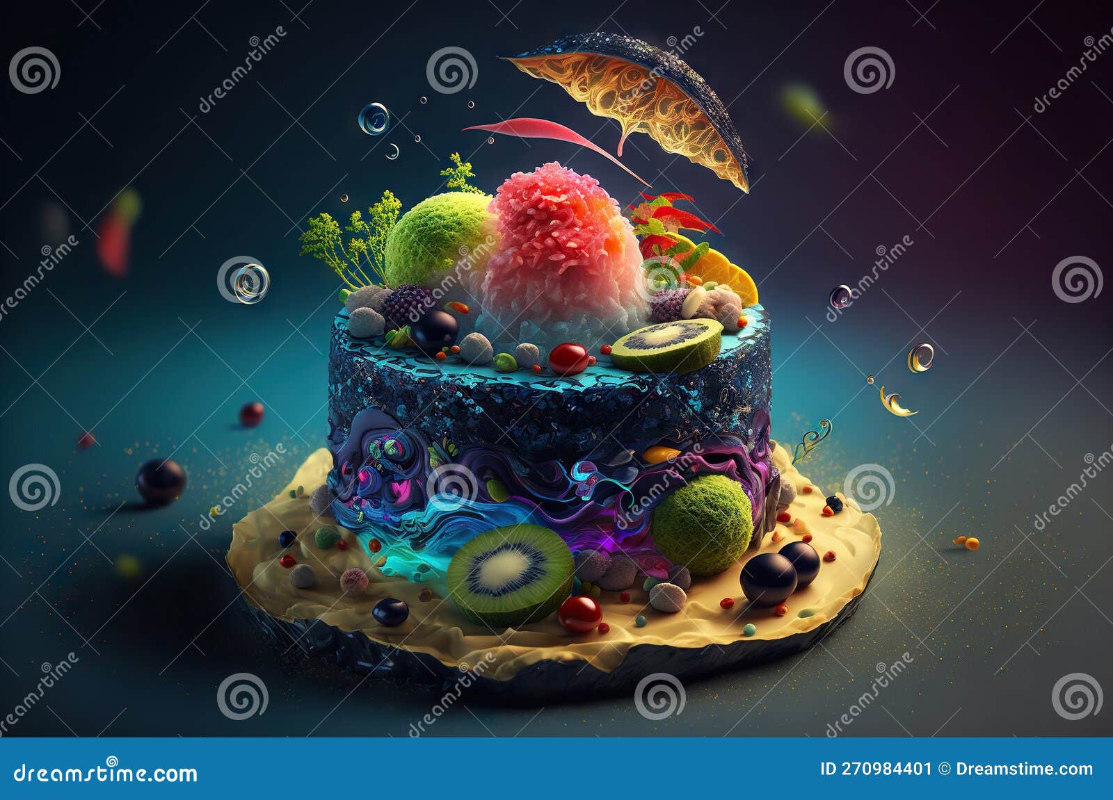 Illustration of the Alien Food Stock Illustration - Illustration of ...