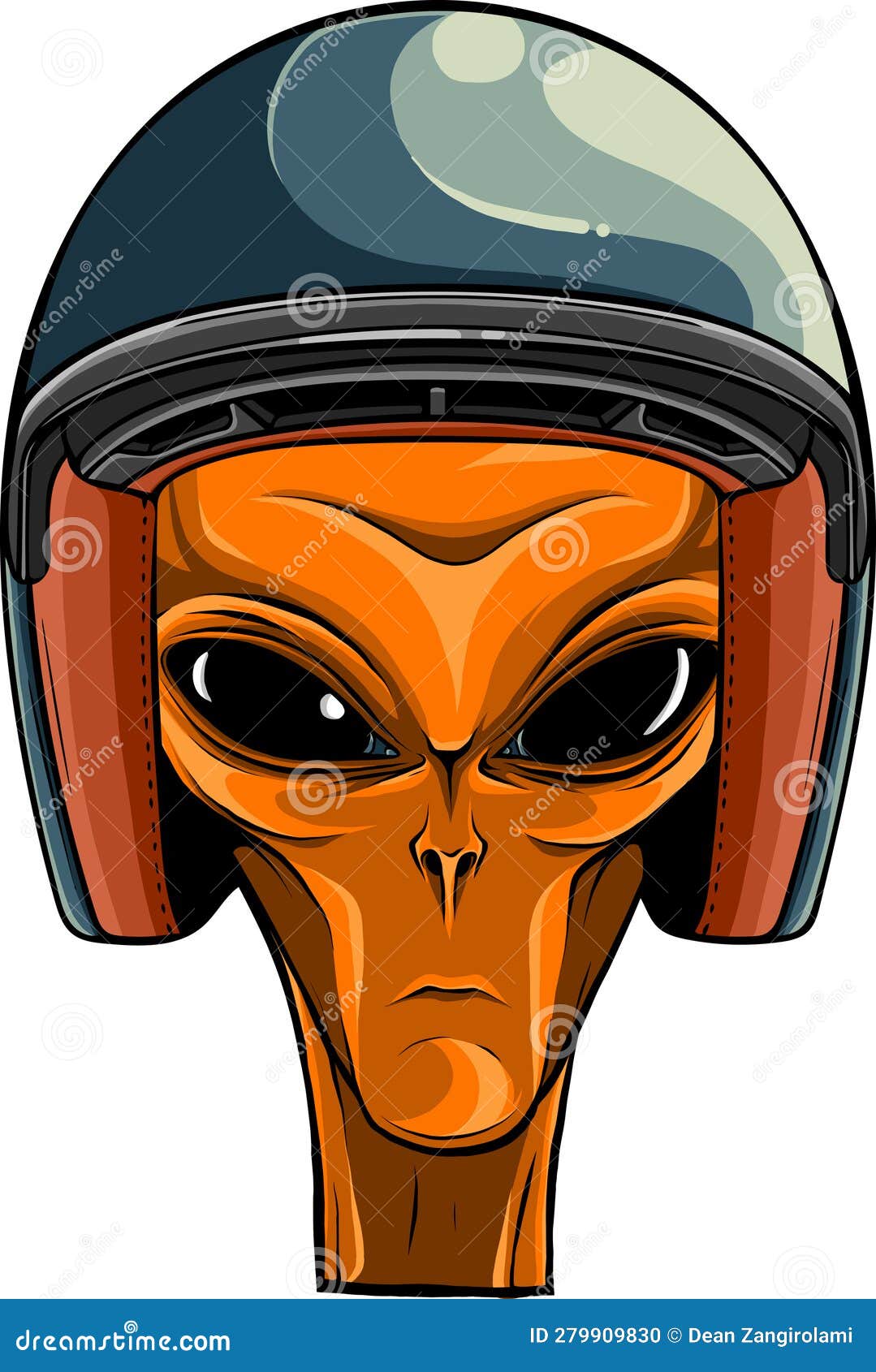 Vector Illustration of Alien Head with Helmet Stock Vector ...