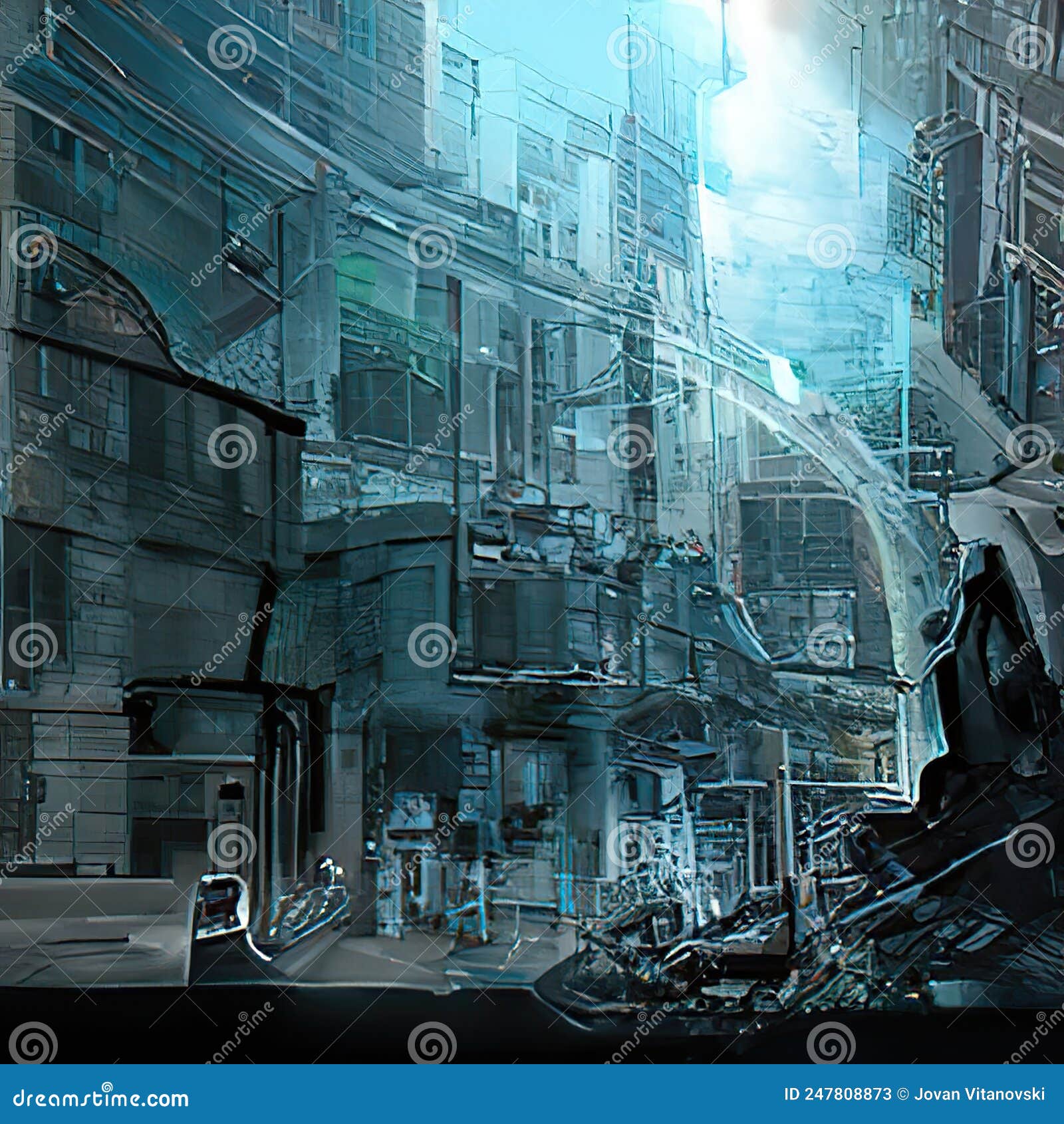 Illustration - Alien Sci-fi City Stock Illustration - Illustration of ...