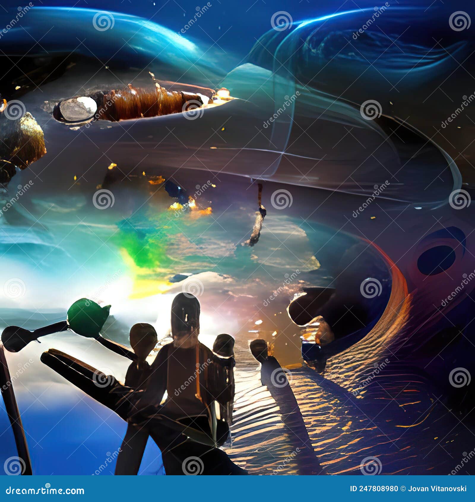 Illustration - Alien Sci-fi City Stock Illustration - Illustration of ...