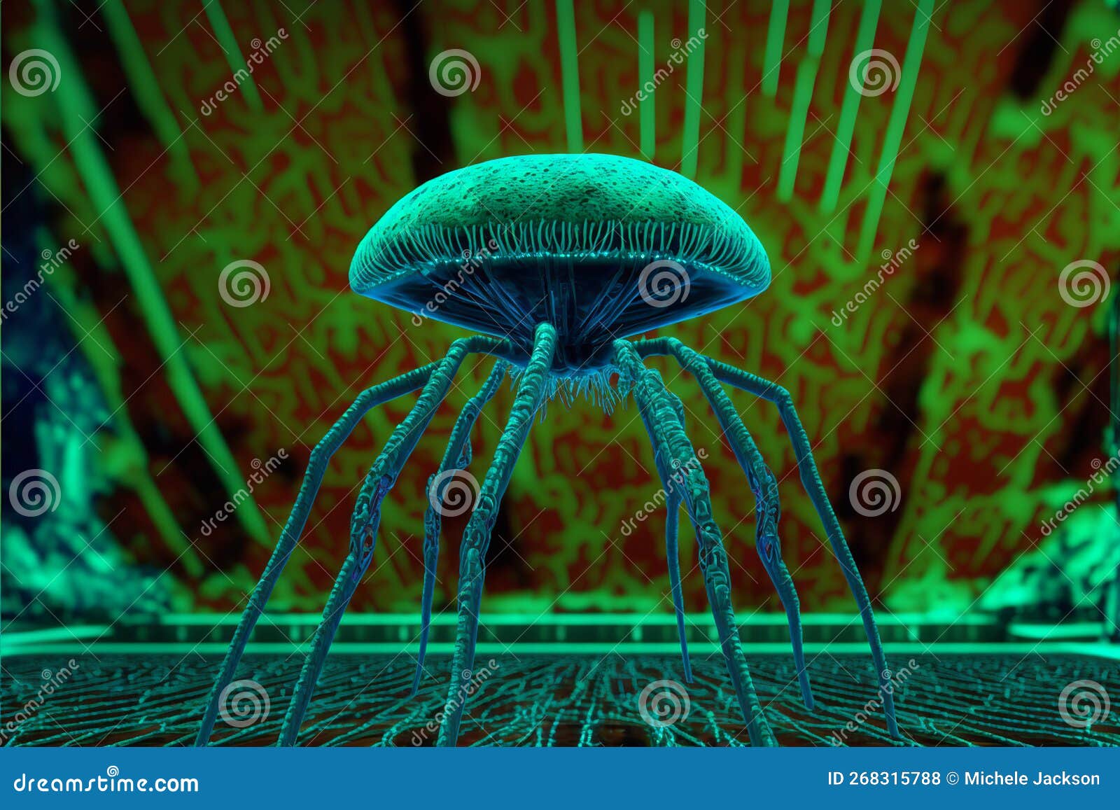 An Alien Tick from Another Plant, Generated by Ai Stock Illustration ...