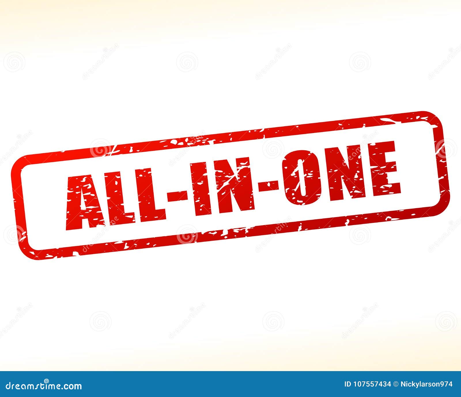 All in one text buffered stock vector. Illustration of marketing ...