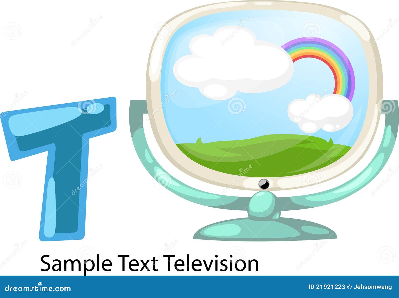 Illustration Alphabet Letter T-television Stock Vector - Illustration ...