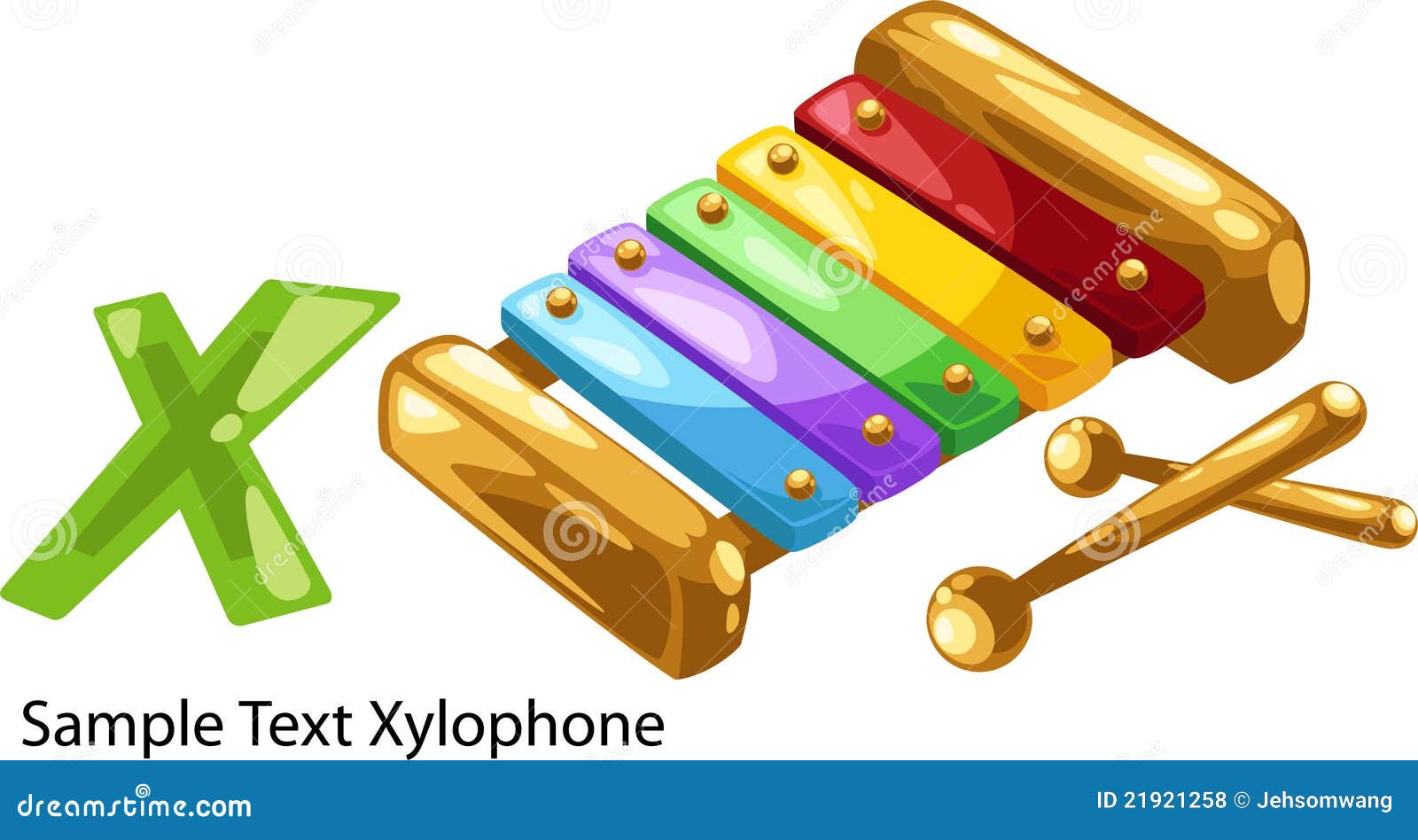Illustration Alphabet Letter X-xylophone Stock Vector - Illustration of ...
