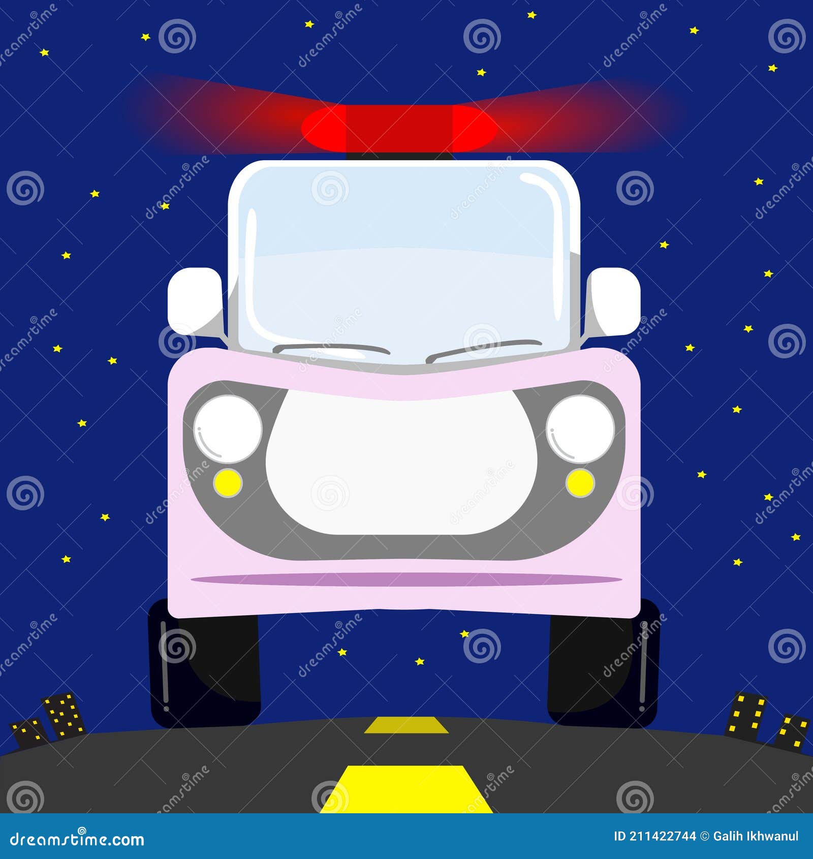 Ambulance Front View Isolated On Transparent Background PNG Royalty ...