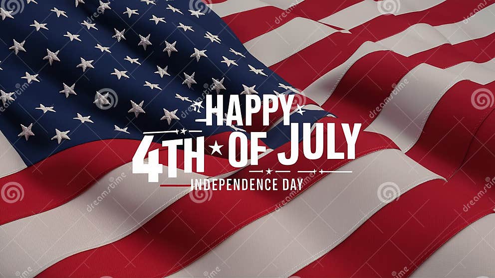 Illustration of a American Flag on a Solid Background. Generative Ai ...