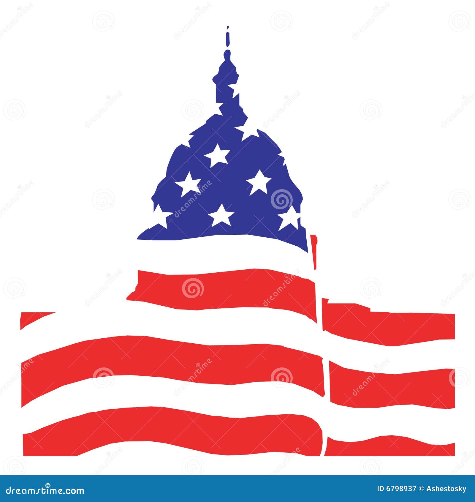Illustration for American Senate in Washington Stock Vector ...