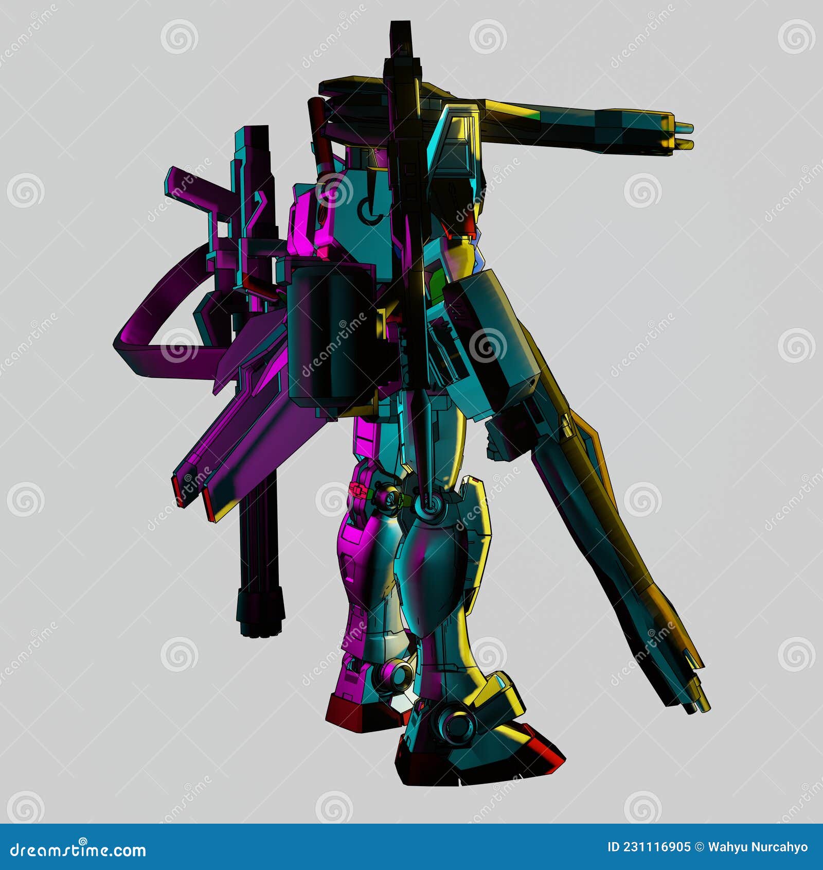 Illustration of an Ancient Combat Robot Editorial Image - Illustration ...