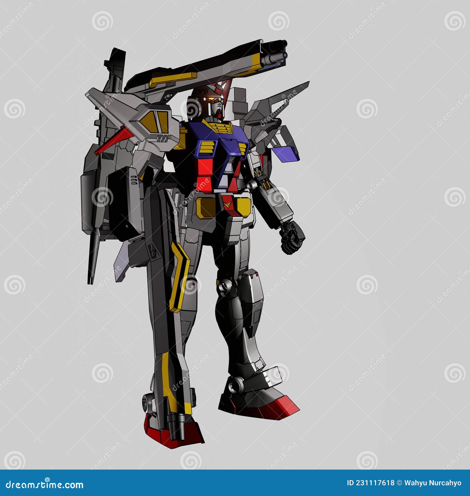 Illustration of an Ancient Combat Robot Editorial Stock Photo ...