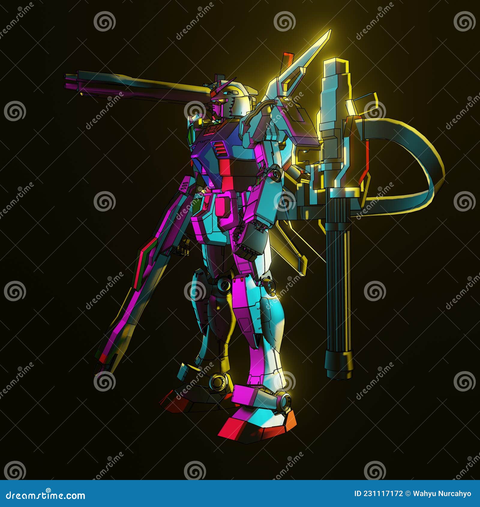 Illustration of an Ancient Combat Robot Editorial Photography ...