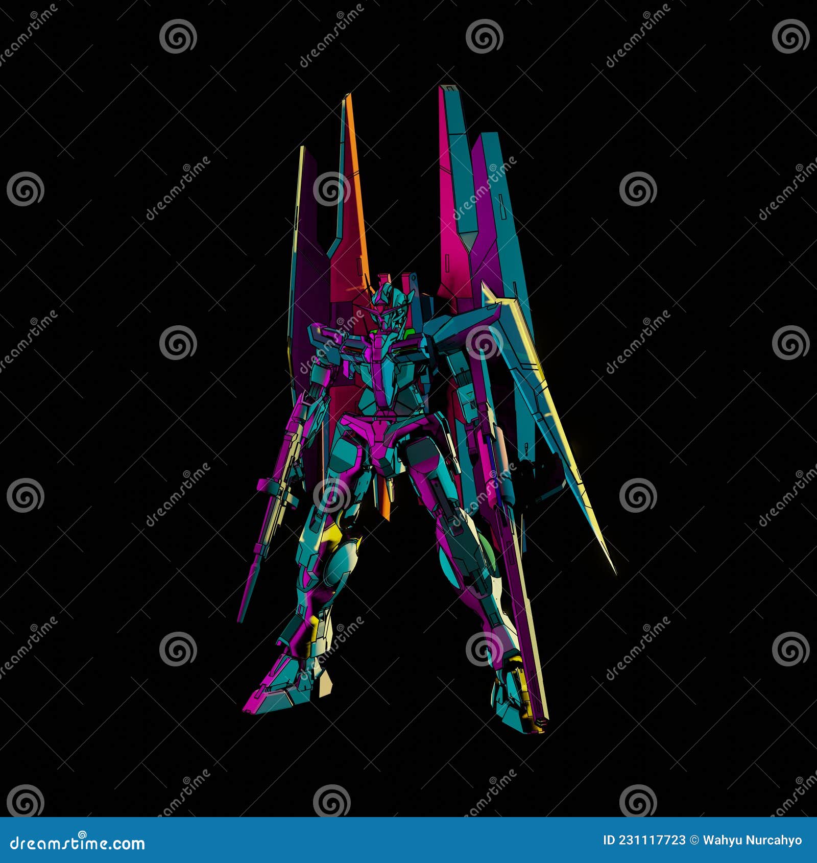 Illustration of an Ancient Combat Robot Editorial Stock Photo ...