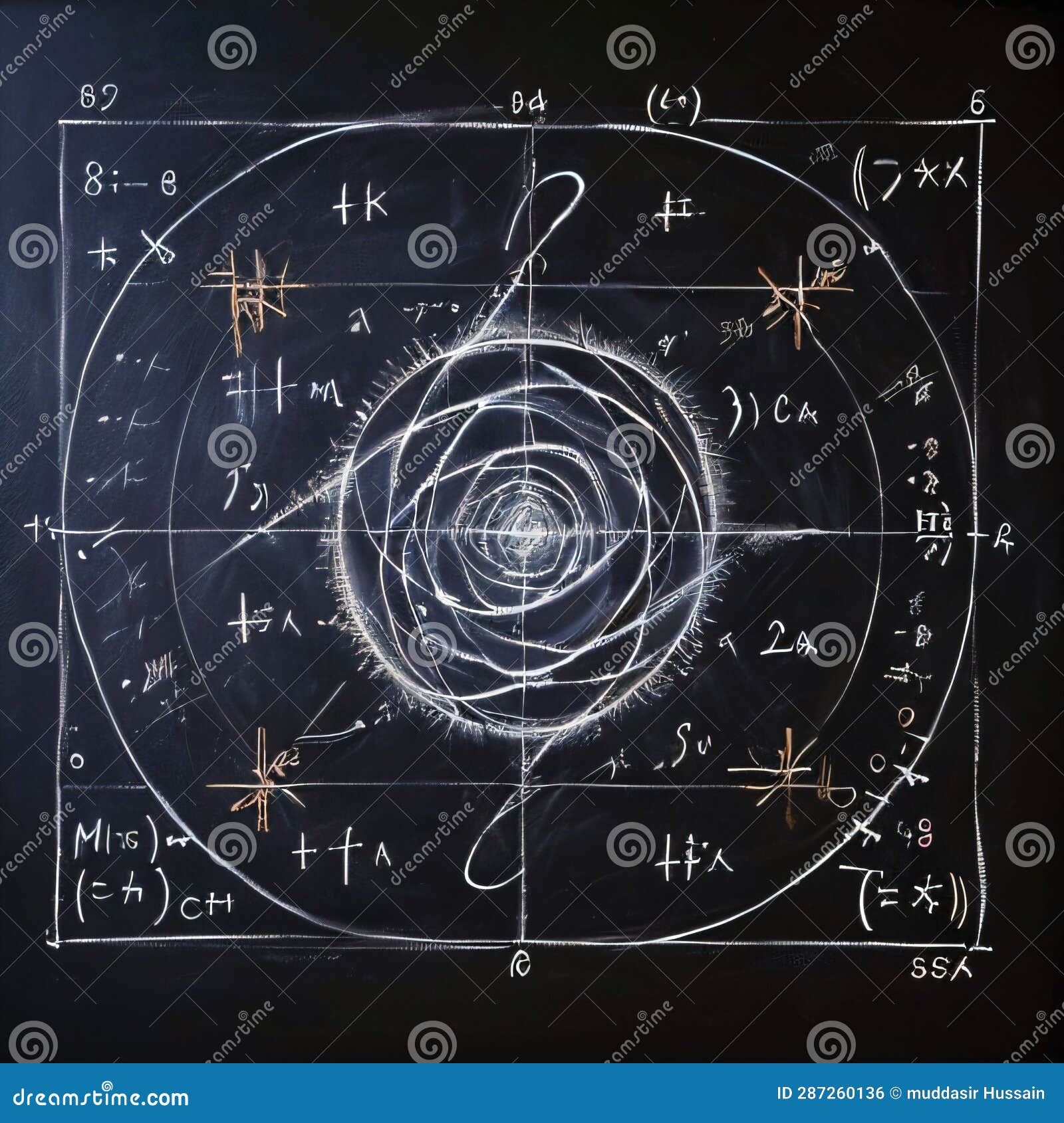 A Mathematical Board of 1900 Stock Illustration - Illustration of ...
