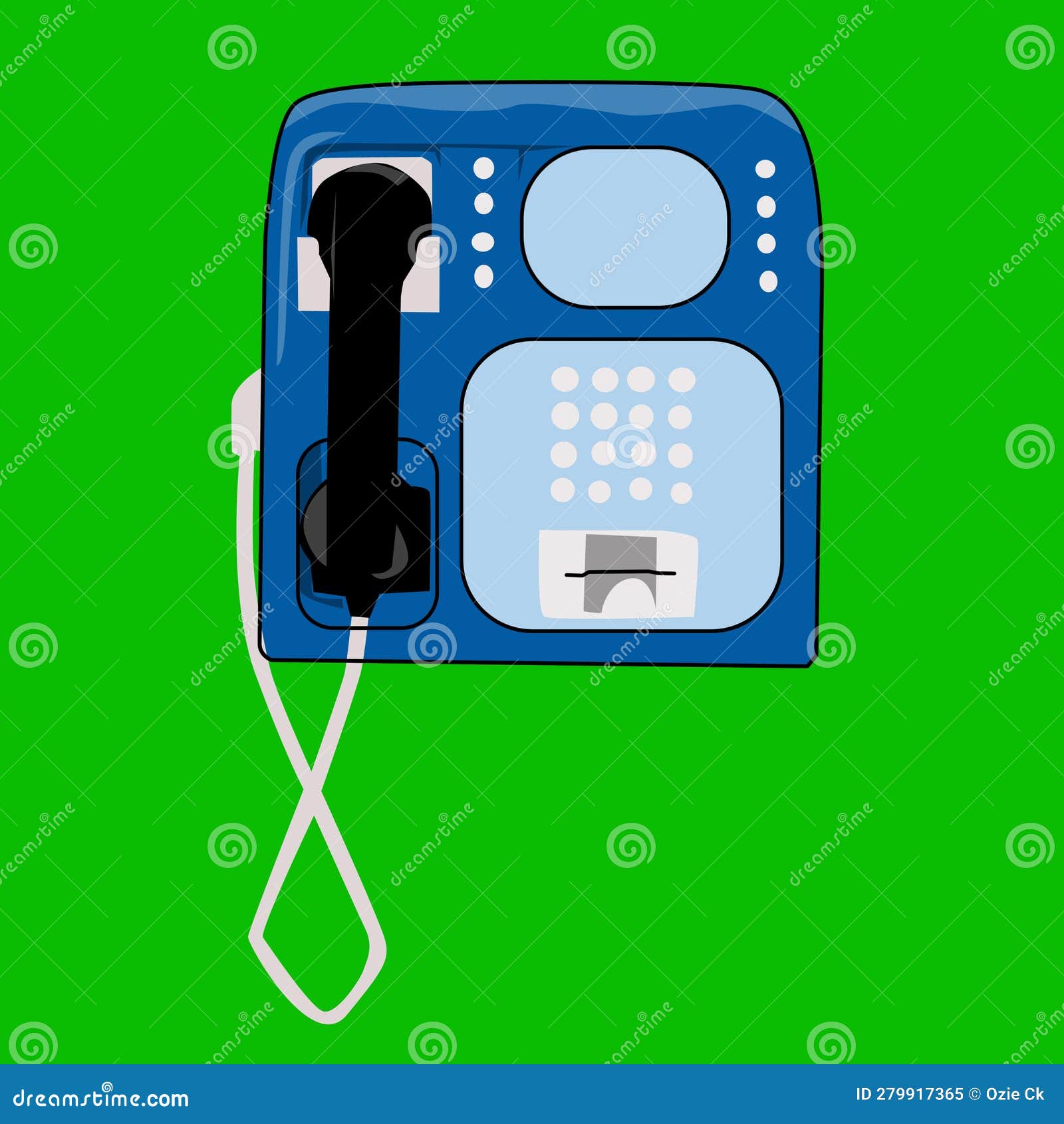 Illustration of Ancient Public Telephone Objects Available in Public ...
