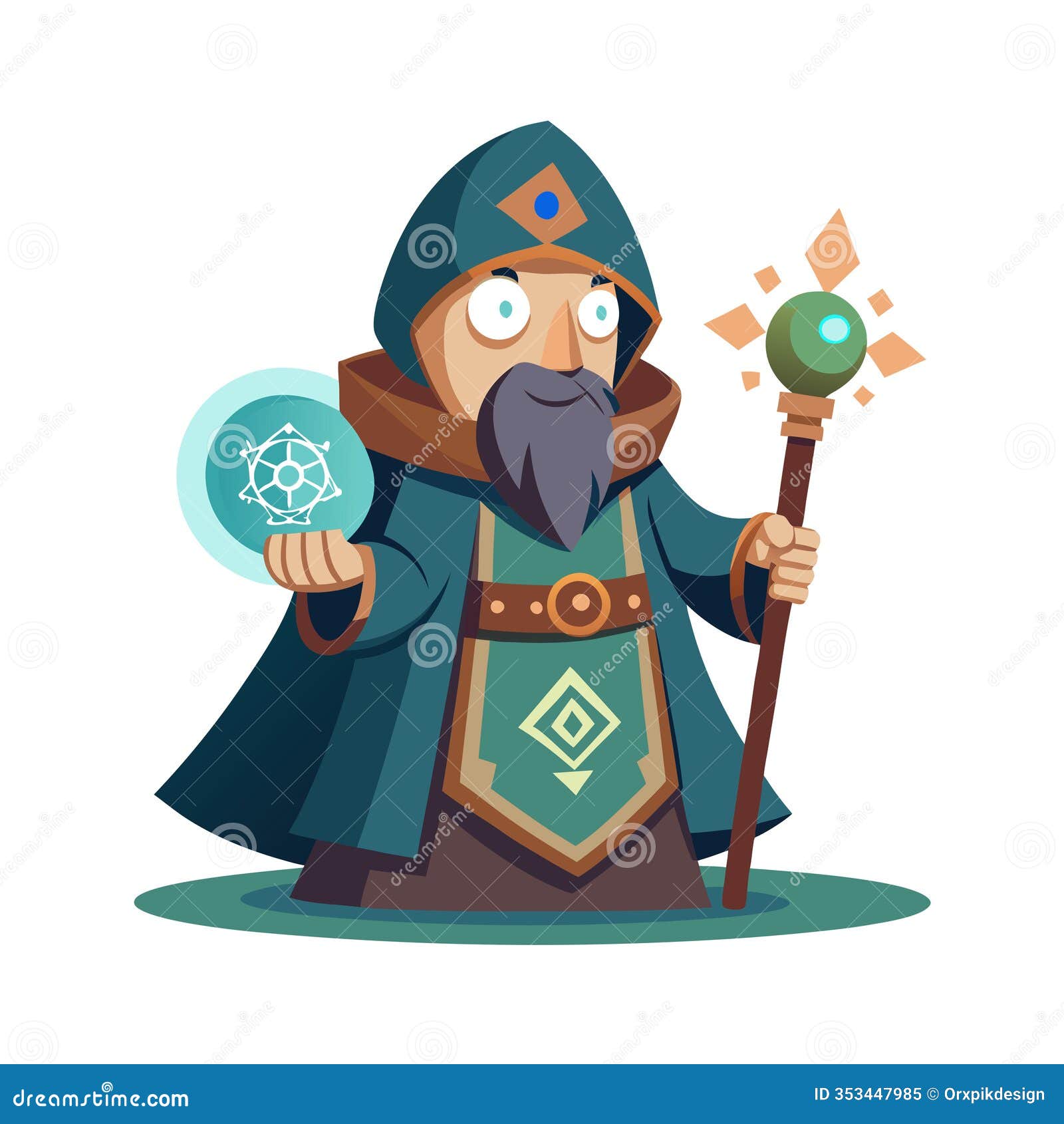 Ancient Rune Stone Showing The Letter Thurisaz Thorn Cartoon Vector ...