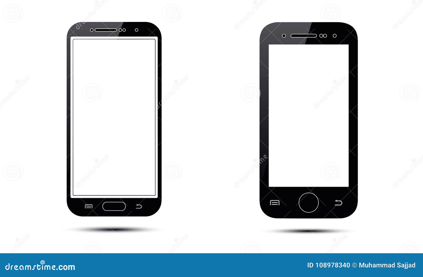 Vector Android Mobile Phone Touch Screen Illustration Editorial Image ...