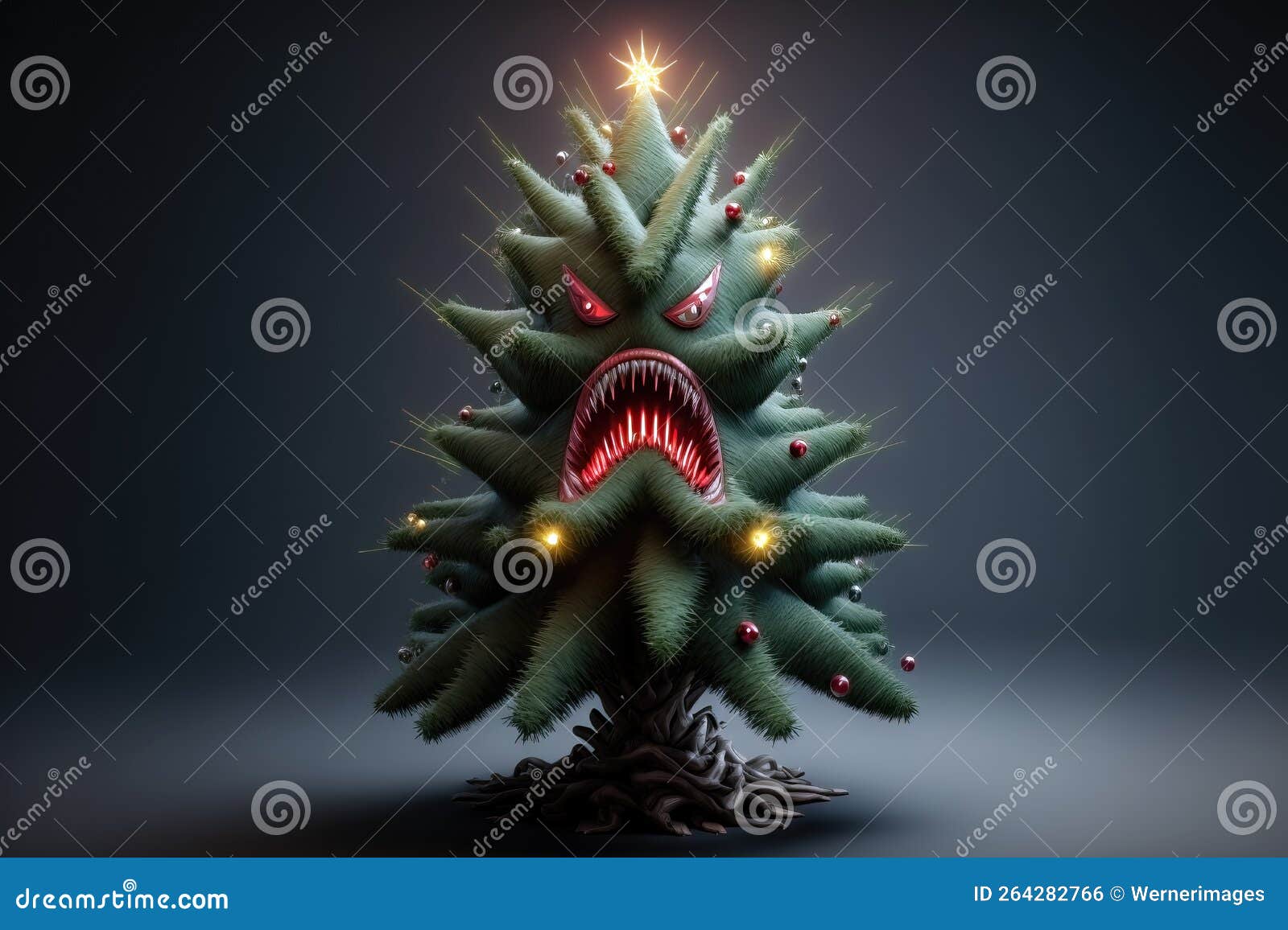 Illustration of an Angry Christmas Stock Illustration - Illustration of ...