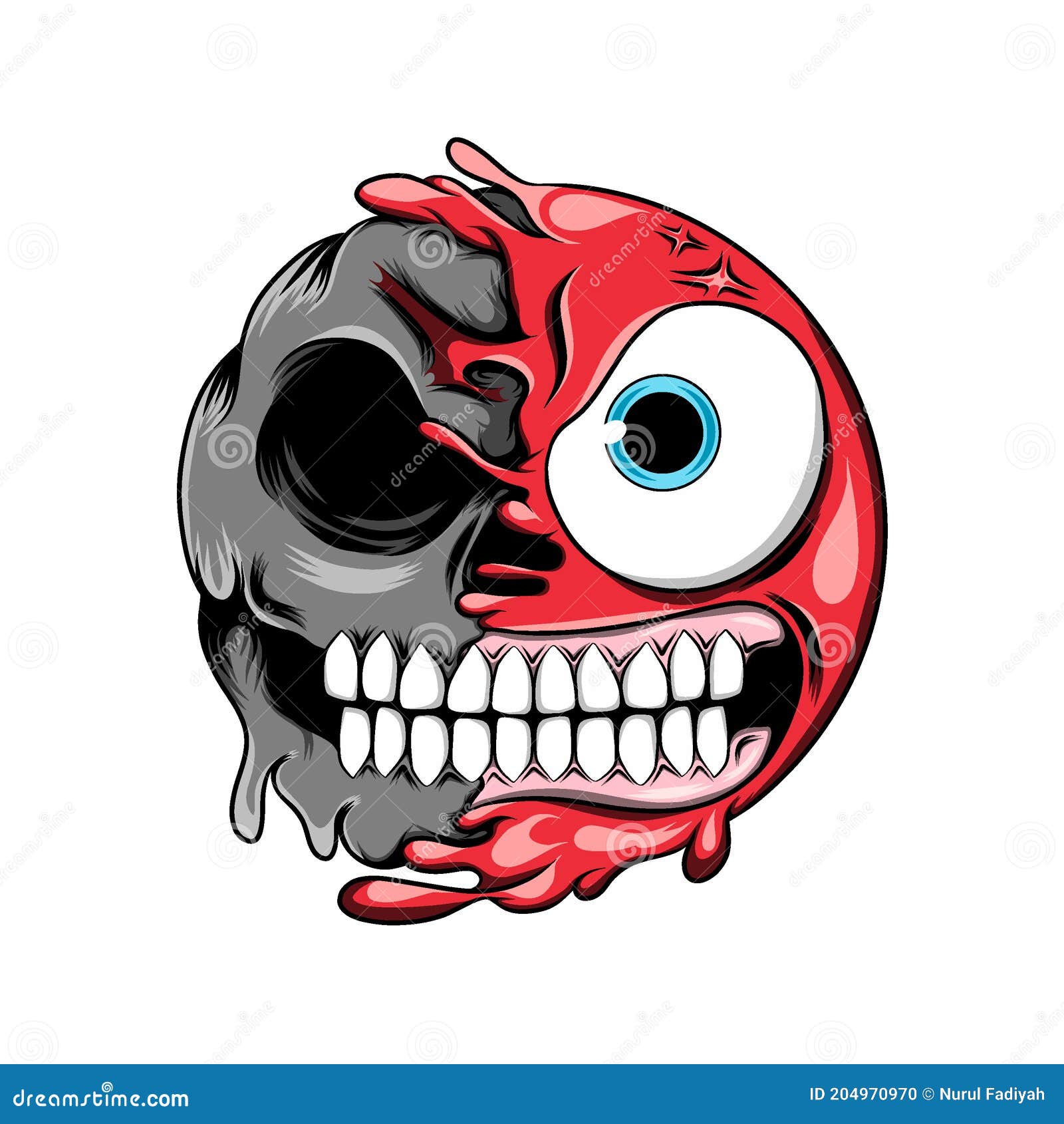 Skull Emoticon, Emoji, Smiley - Vector Illustration | CartoonDealer.com ...
