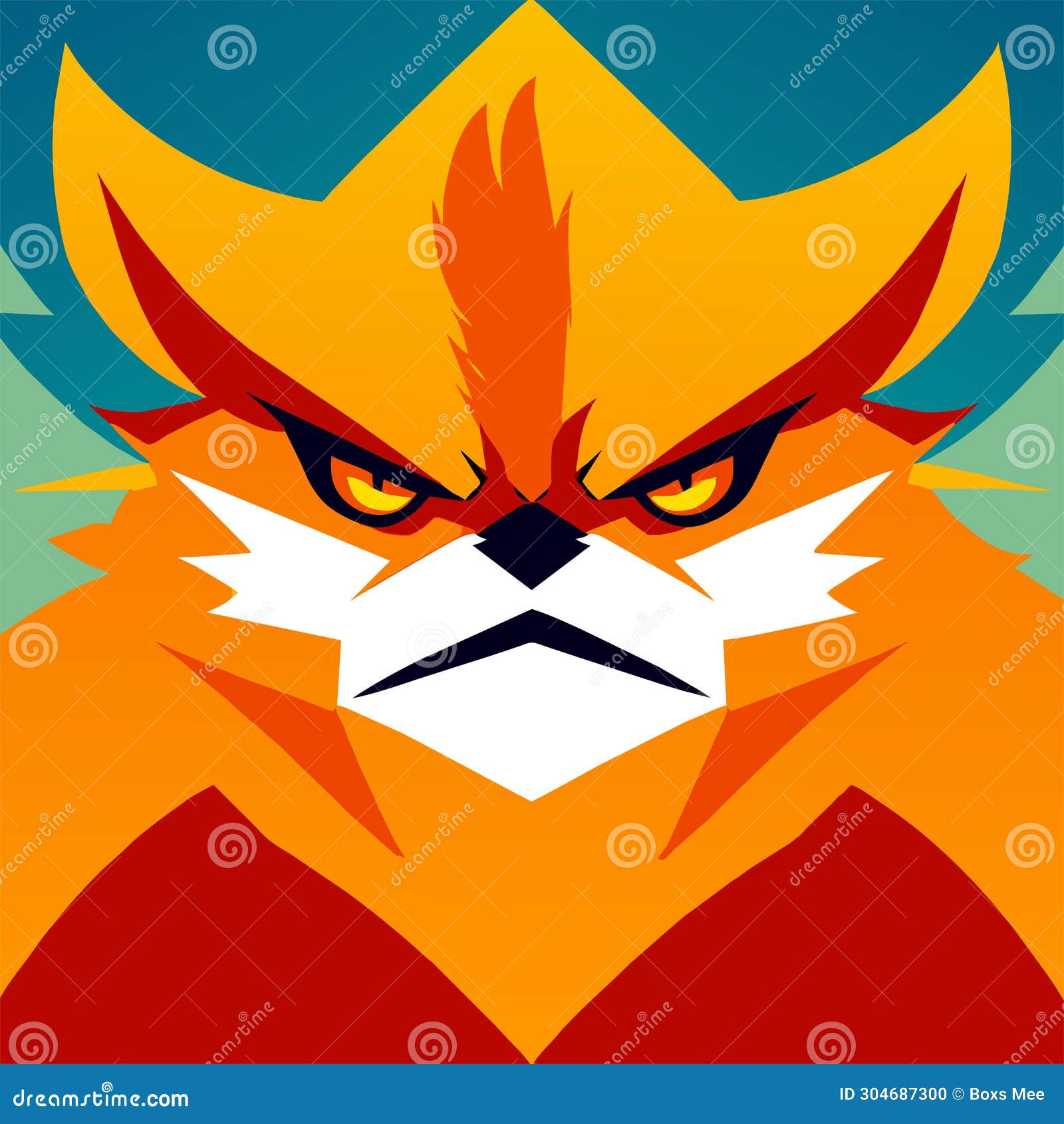 Illustration of an Angry Fox. Vector Illustration of an Angry Fox Stock ...