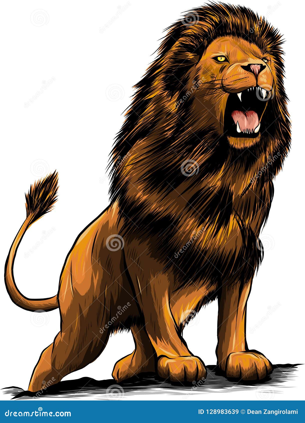 Illustration Angry Leaping Lion Stock Illustrations – 18 Illustration ...