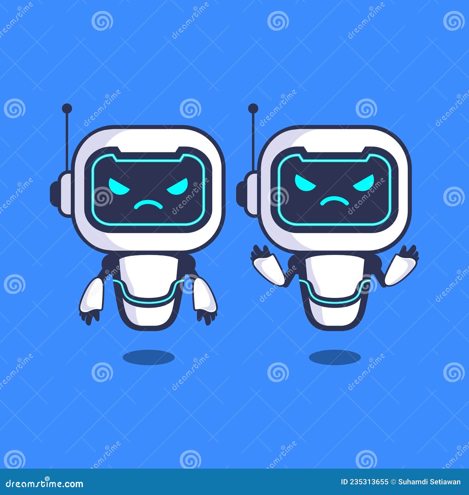 Illustration Angry Robot Character Vector Technology Stock Vector ...