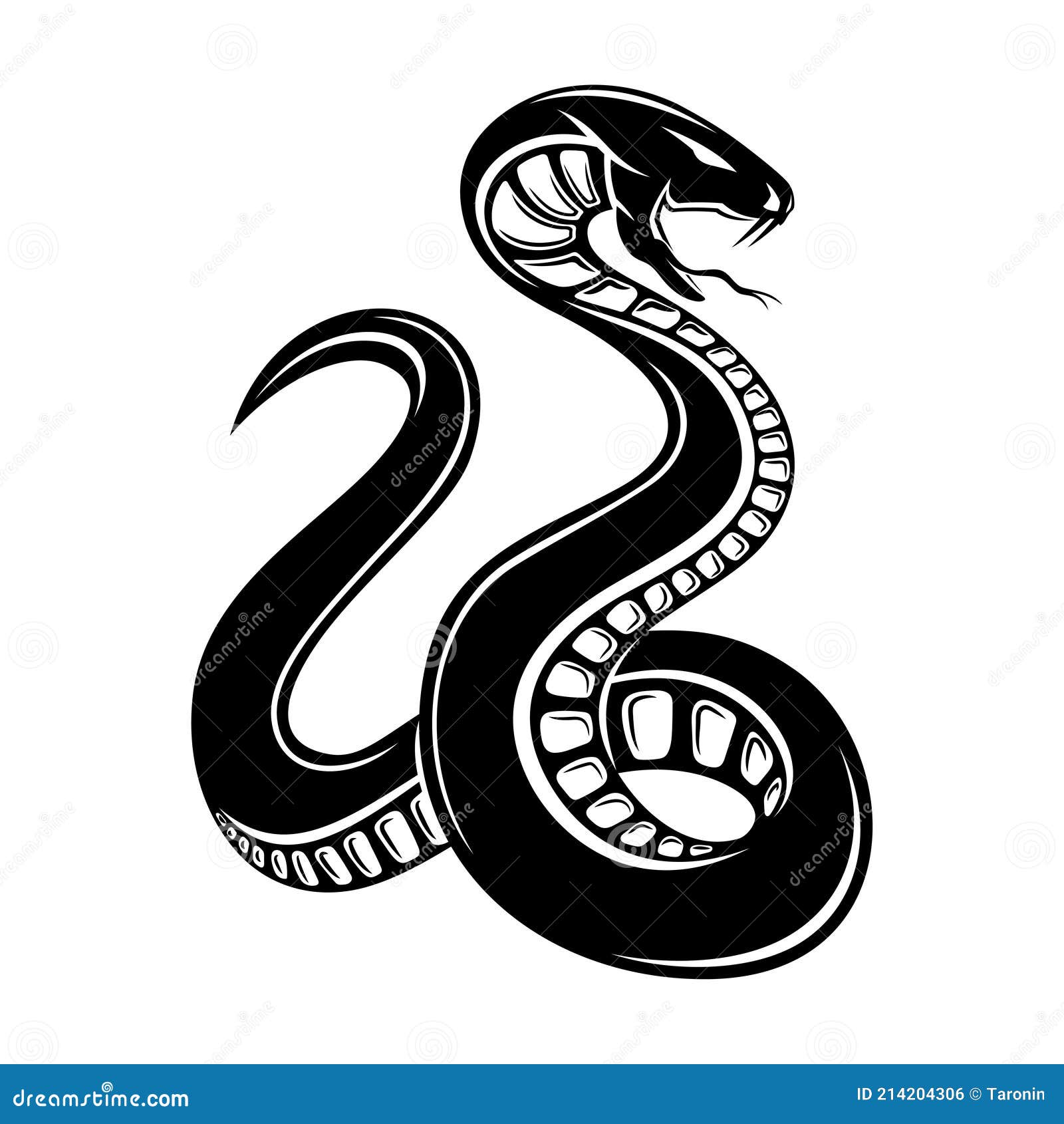Angry snake icon. stock vector. Illustration of reptile - 214204306