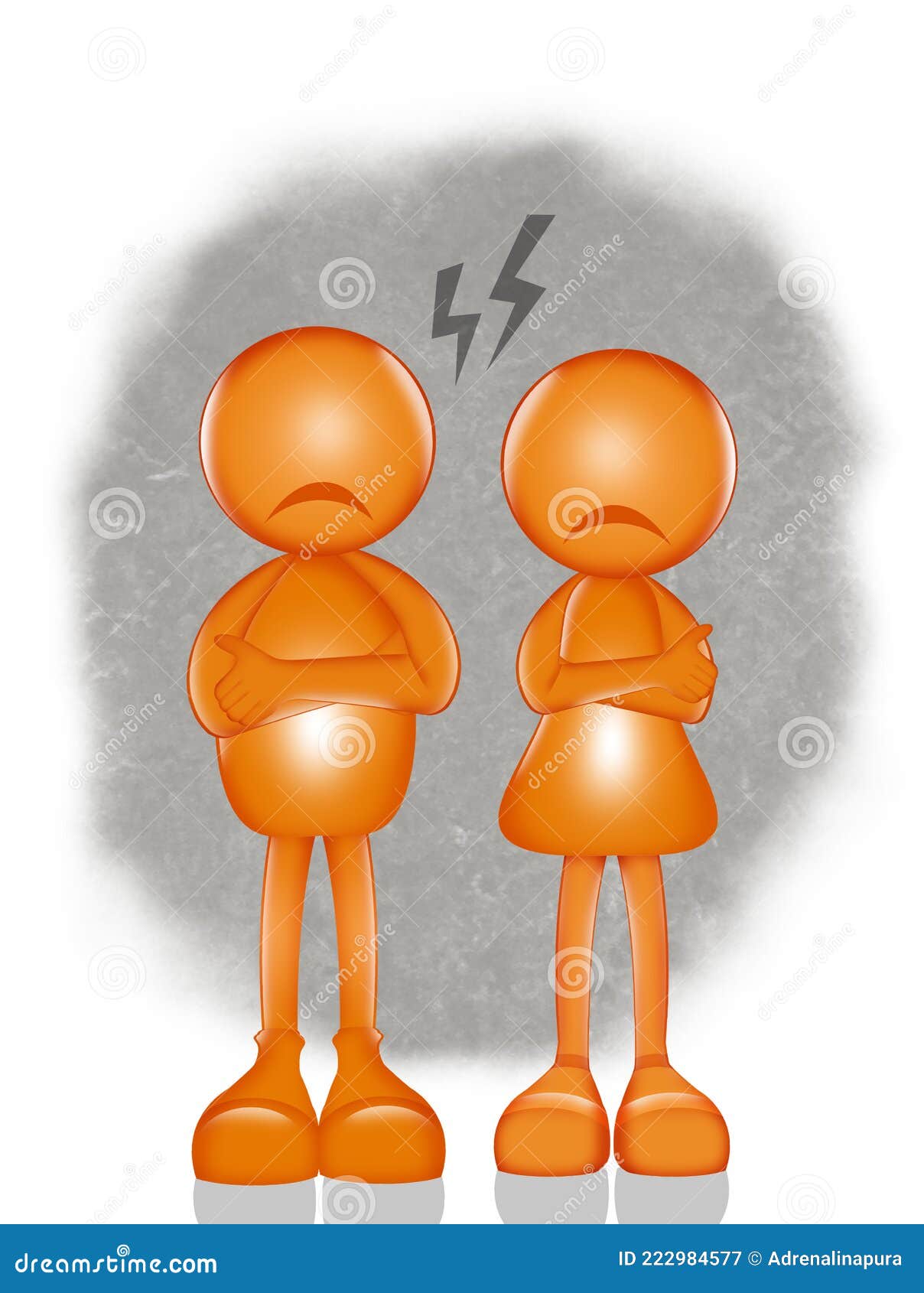 Angry Stick Figure With Mobile Device Vector Illustration ...