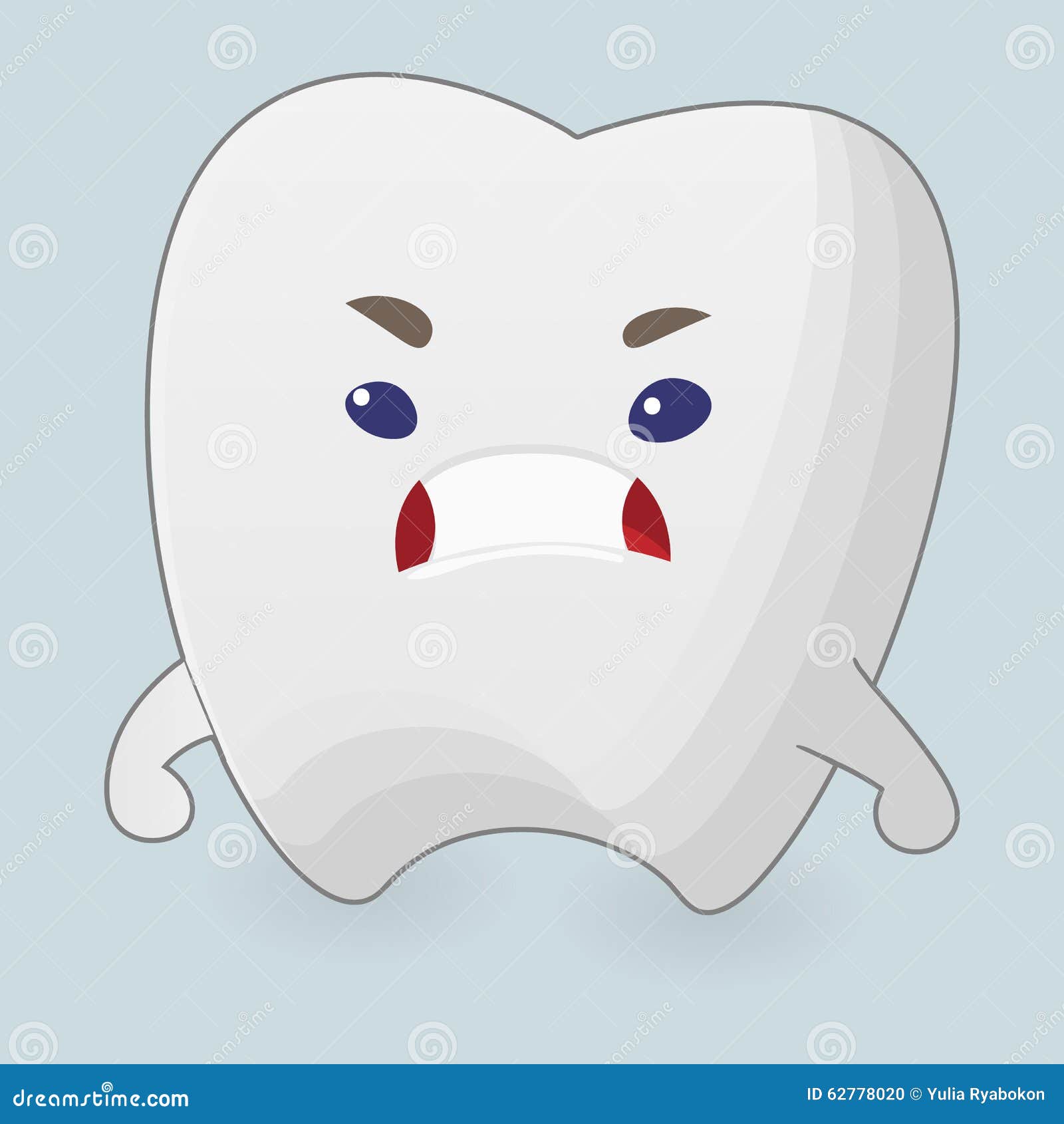 Angry Tooth Fairy Face. Scarry Little Magical Woman Head. Crown Cartoon ...