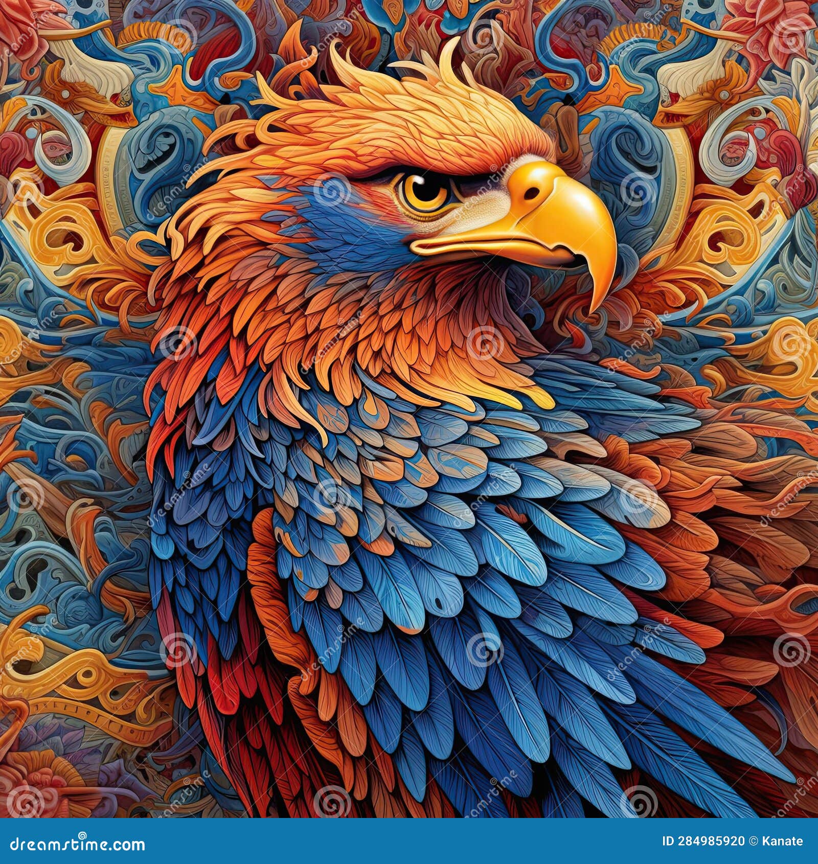 Illustration of a Animal and Abstract Art, AI Generated Stock ...