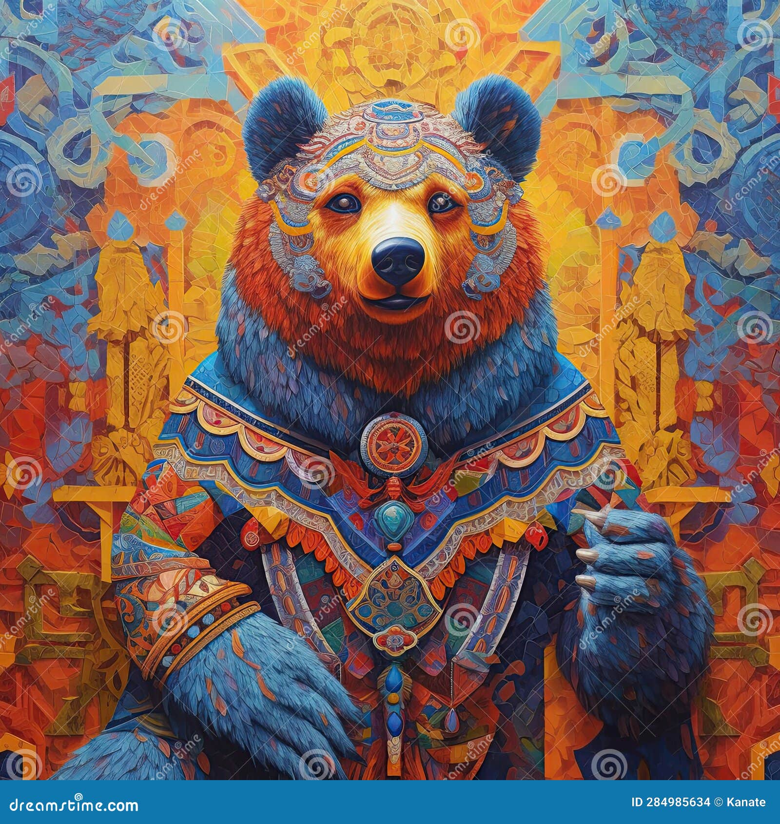 Illustration of a Animal and Abstract Art, AI Generated Stock ...