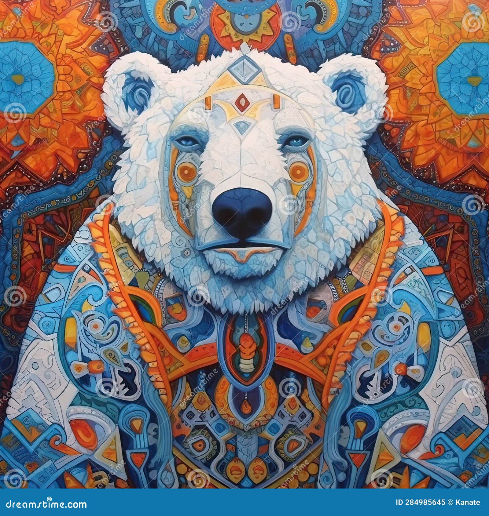 Illustration of a Animal and Abstract Art, AI Generated Stock ...