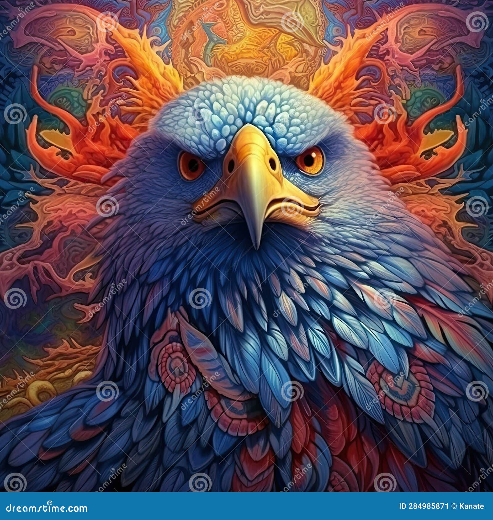 Illustration of a Animal and Abstract Art, AI Generated Stock ...