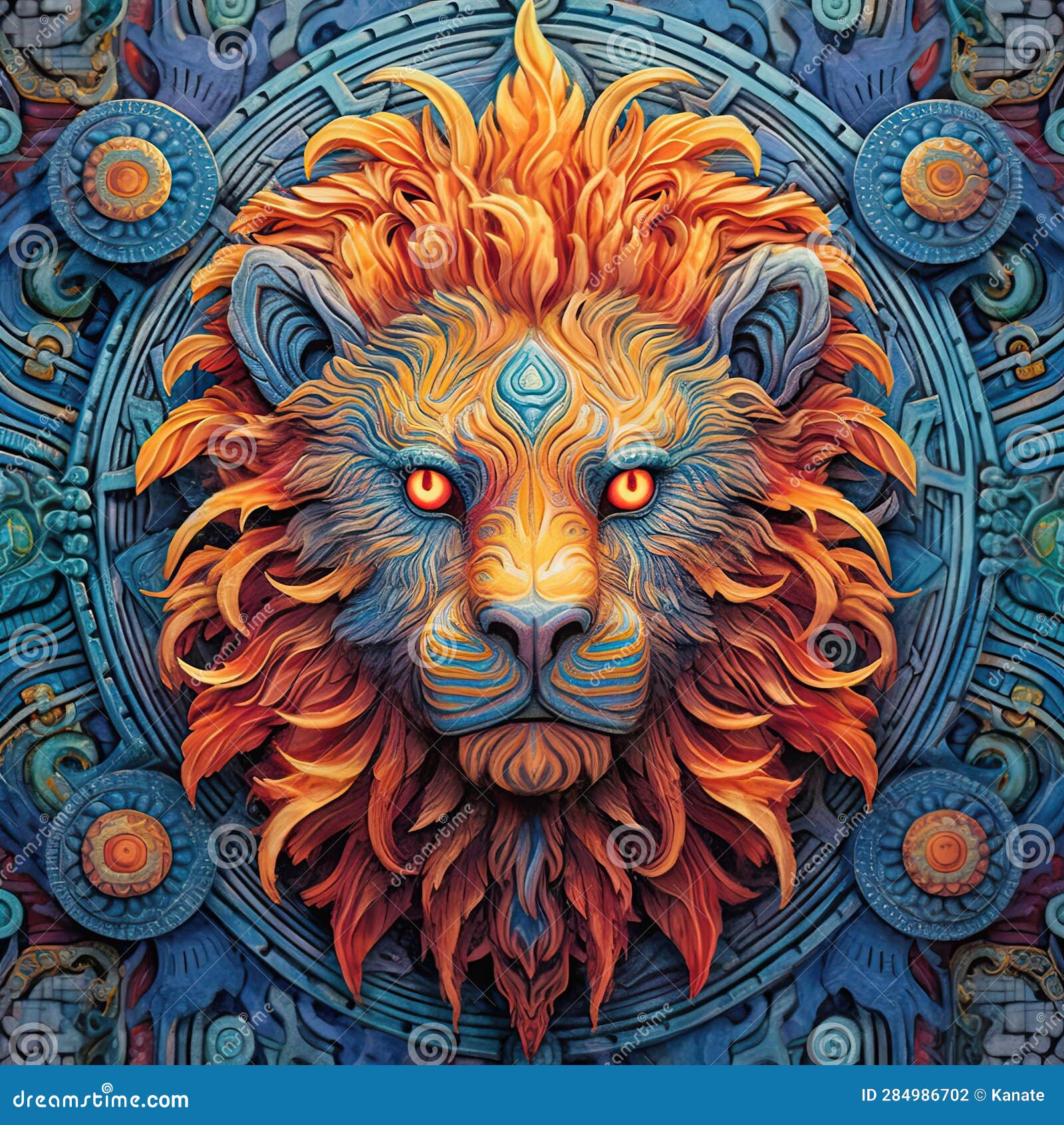 Illustration of a Animal and Abstract Art, AI Generated Stock ...