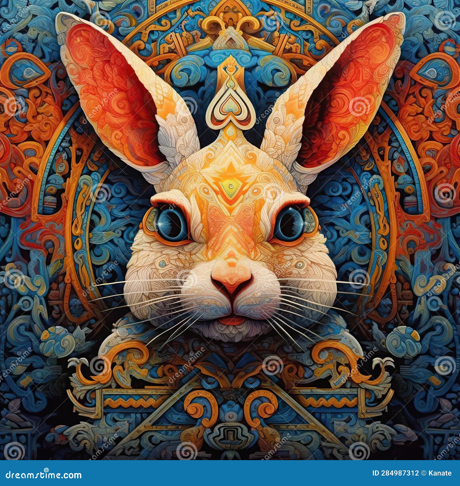 Illustration of a Animal and Abstract Art, AI Generated Stock ...