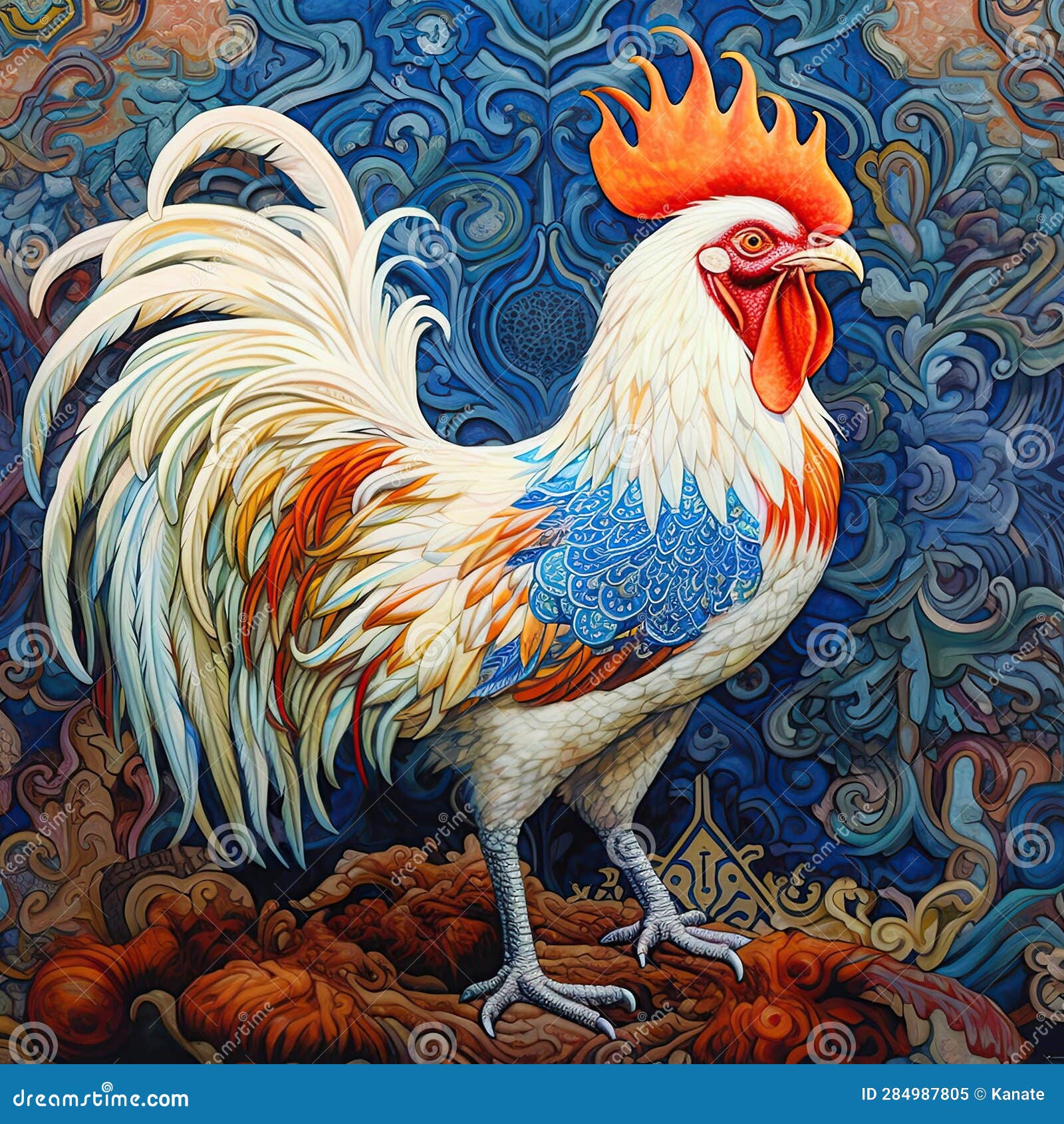 Illustration of a Animal and Abstract Art, AI Generated Stock ...