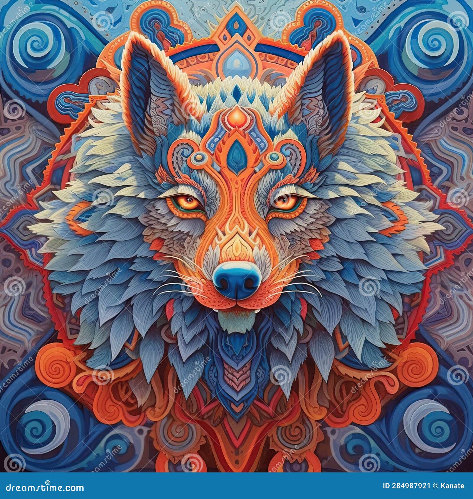 Illustration of a Animal and Abstract Art, AI Generated Stock ...