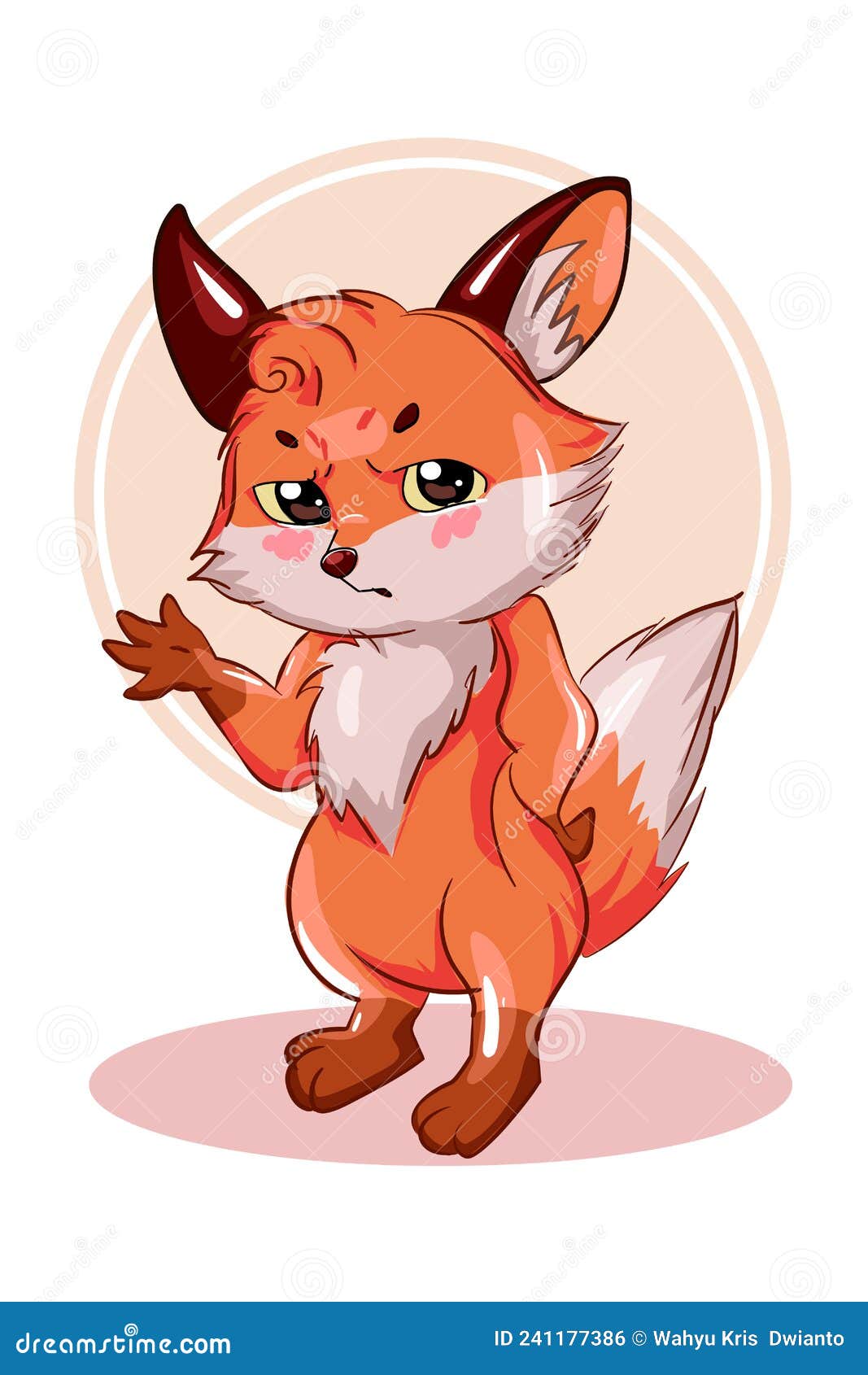 Illustration of an Annoyed Fox Vector Illustration Stock Vector ...