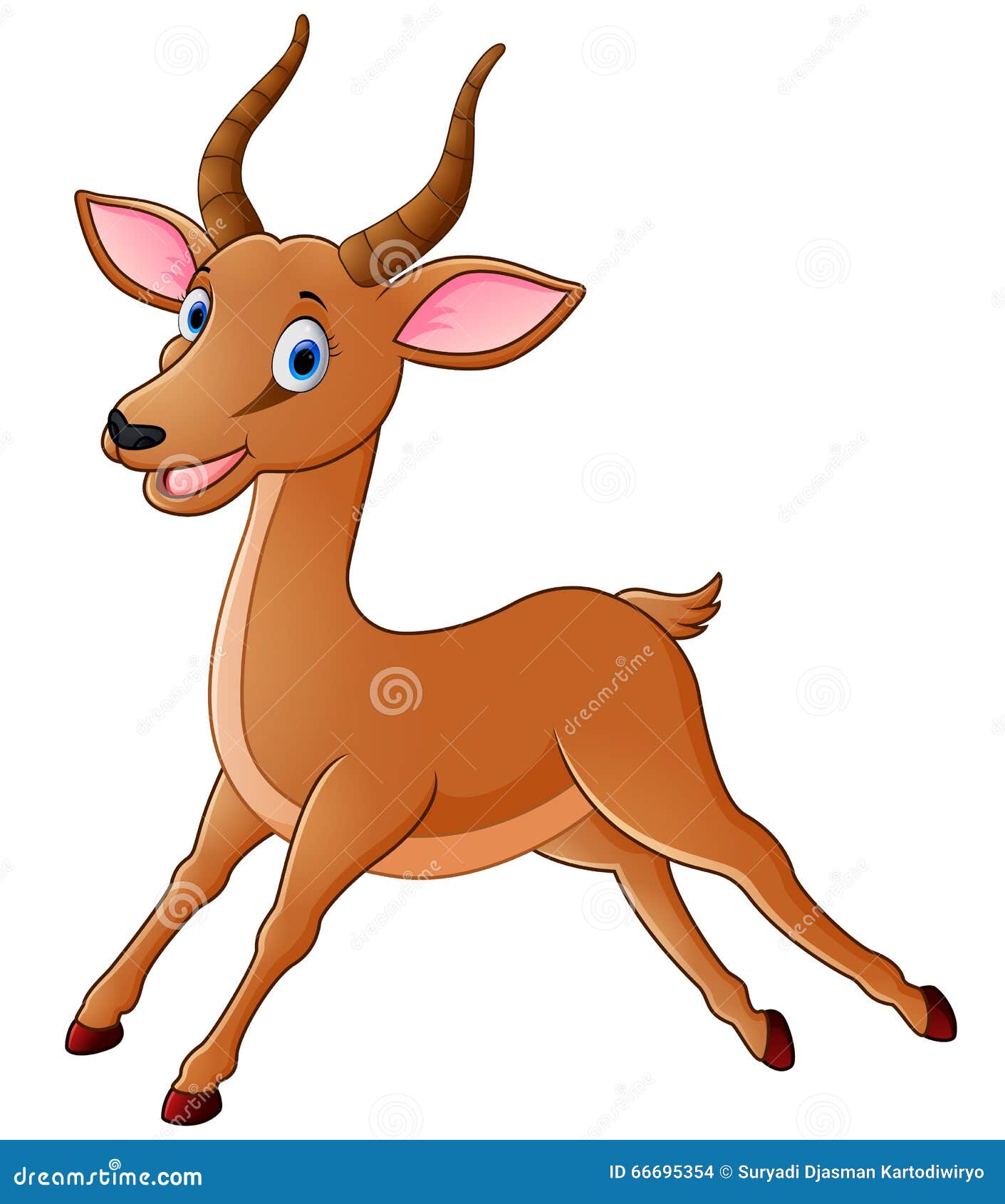 Illustration of antelope stock vector. Illustration of africa - 66695354