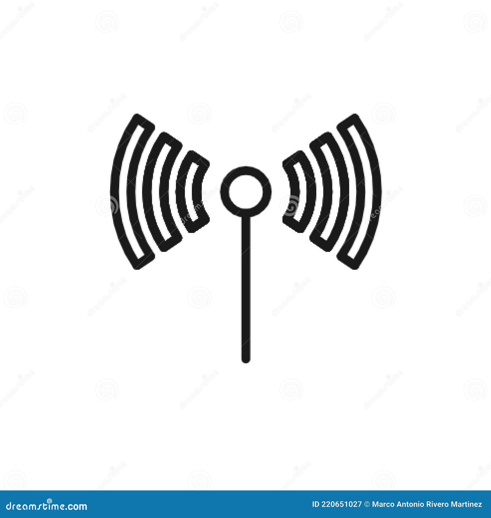 Illustration of an Antenna Emitting Signal Stock Illustration ...