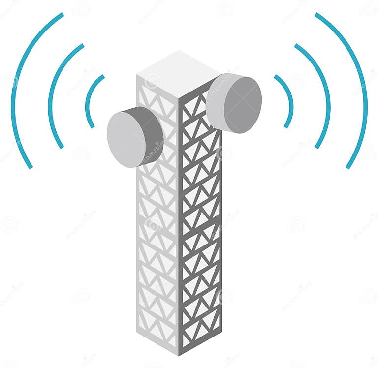 Illustration of Antenna Tower Stock Vector - Illustration of ...