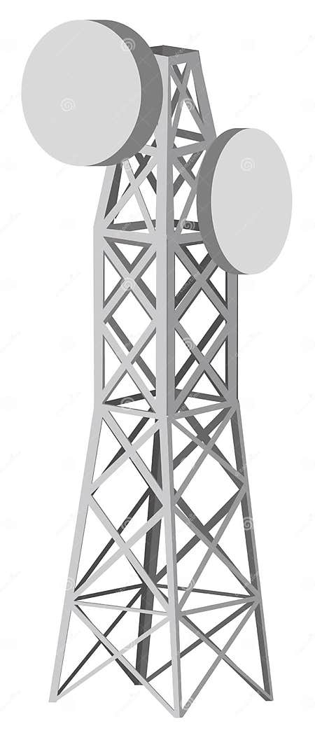 Illustration of Antenna Tower Stock Vector - Illustration of black ...