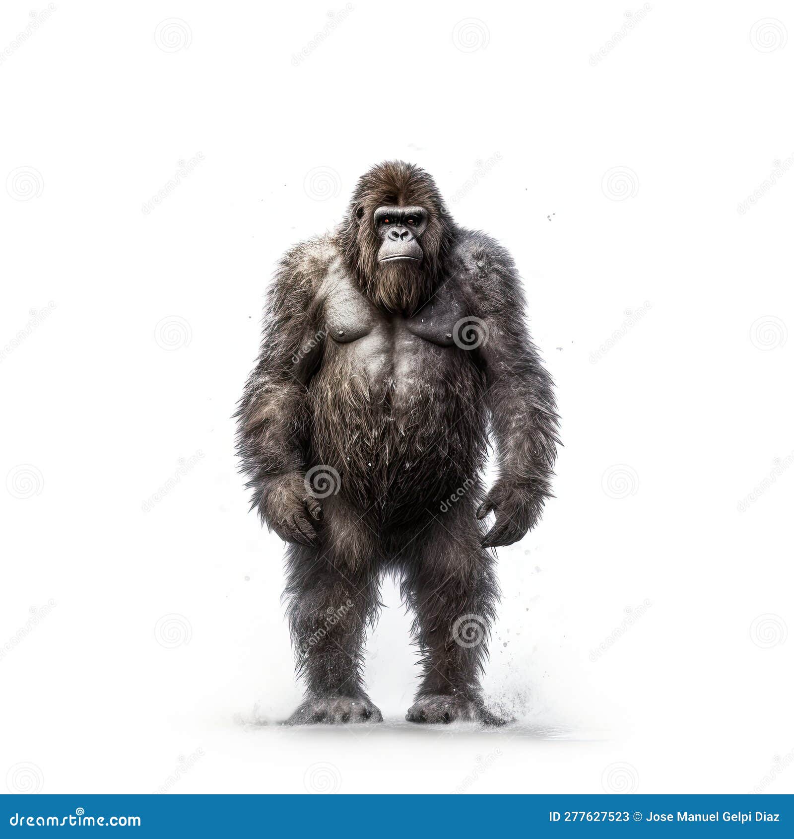 Illustration of an Ape Standing in Front of a White Background ...