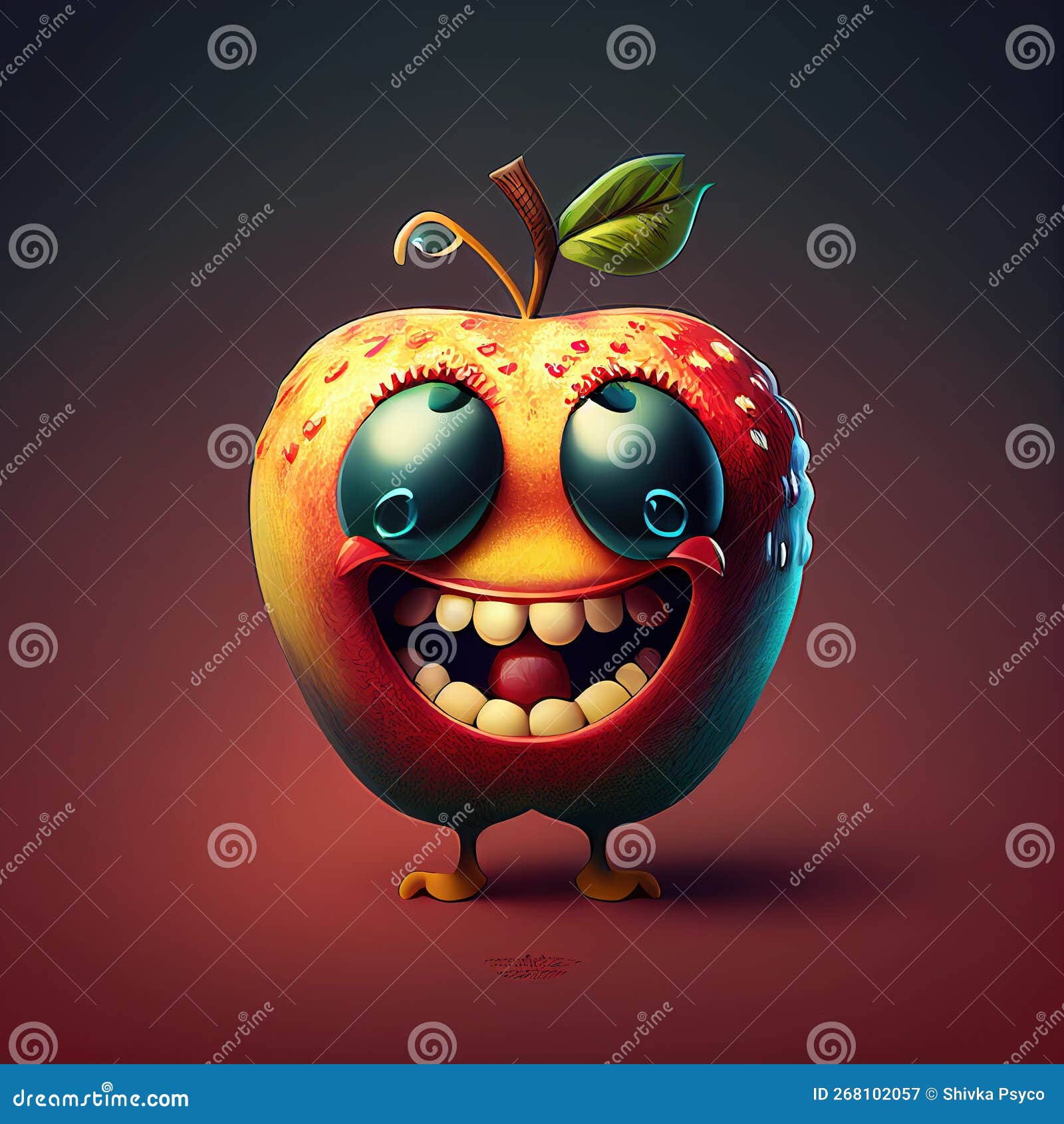 Illustration of an Apple Generative Ai Stock Image - Image of delicious ...
