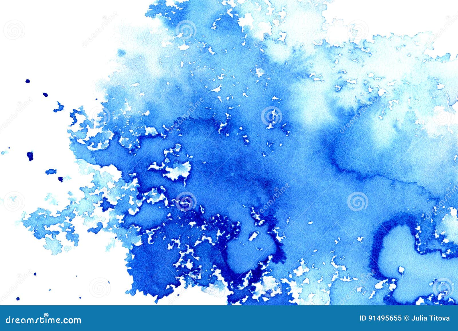 Illustration Aqueuse Bleue Dessin D'encre Illustration Stock ...